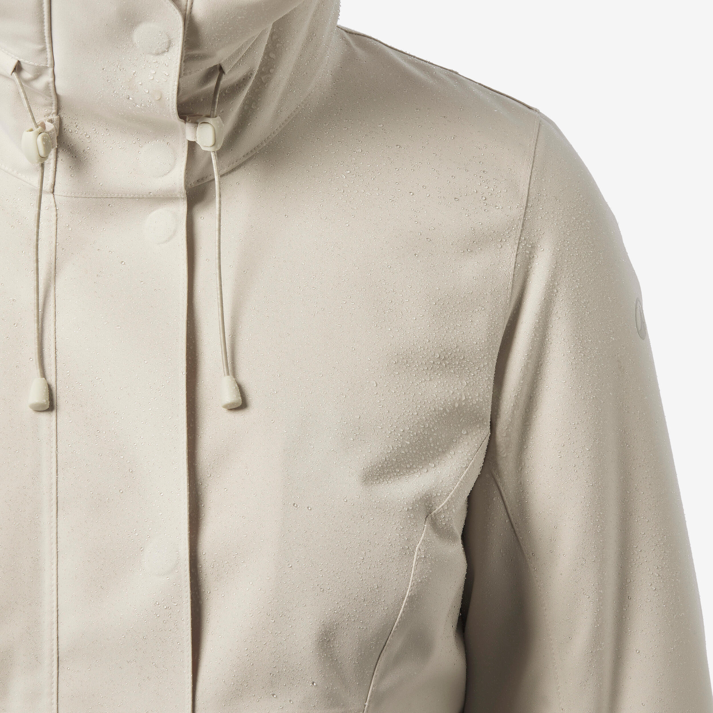 Dámska nepremokavá turistická parka NH500 béžová - Decathlon