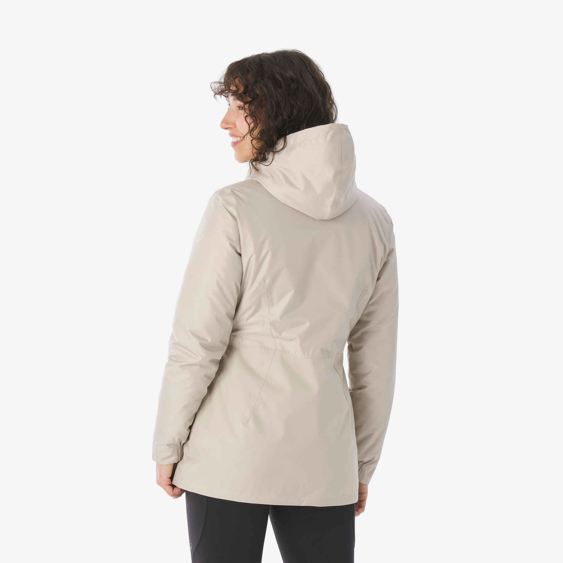 Women’s Waterproof Winter Hiking Jacket -5°C NH100 - Beige