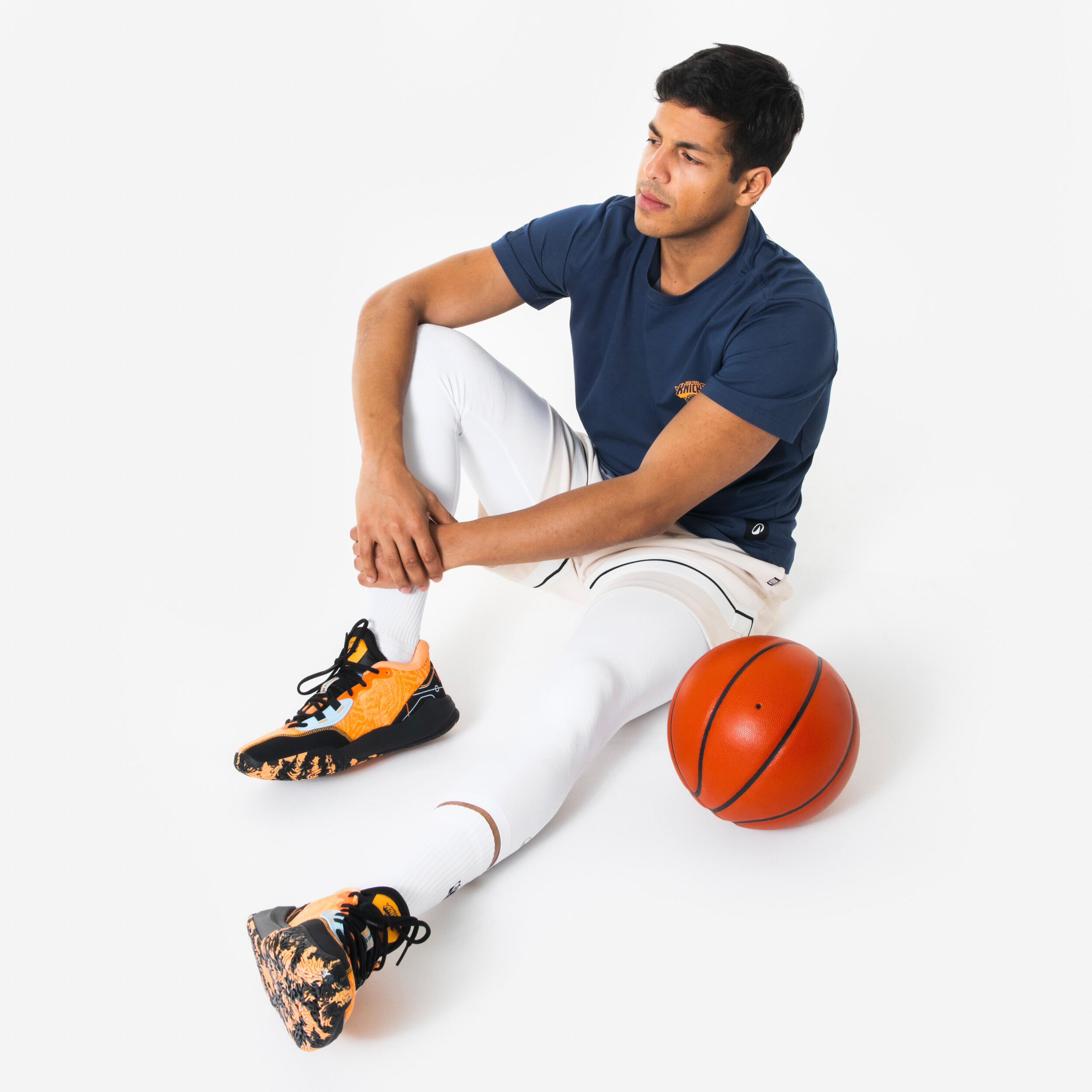 Herren Basketball 3/4-Tights NBA - Tights 500 weiß - Decathlon