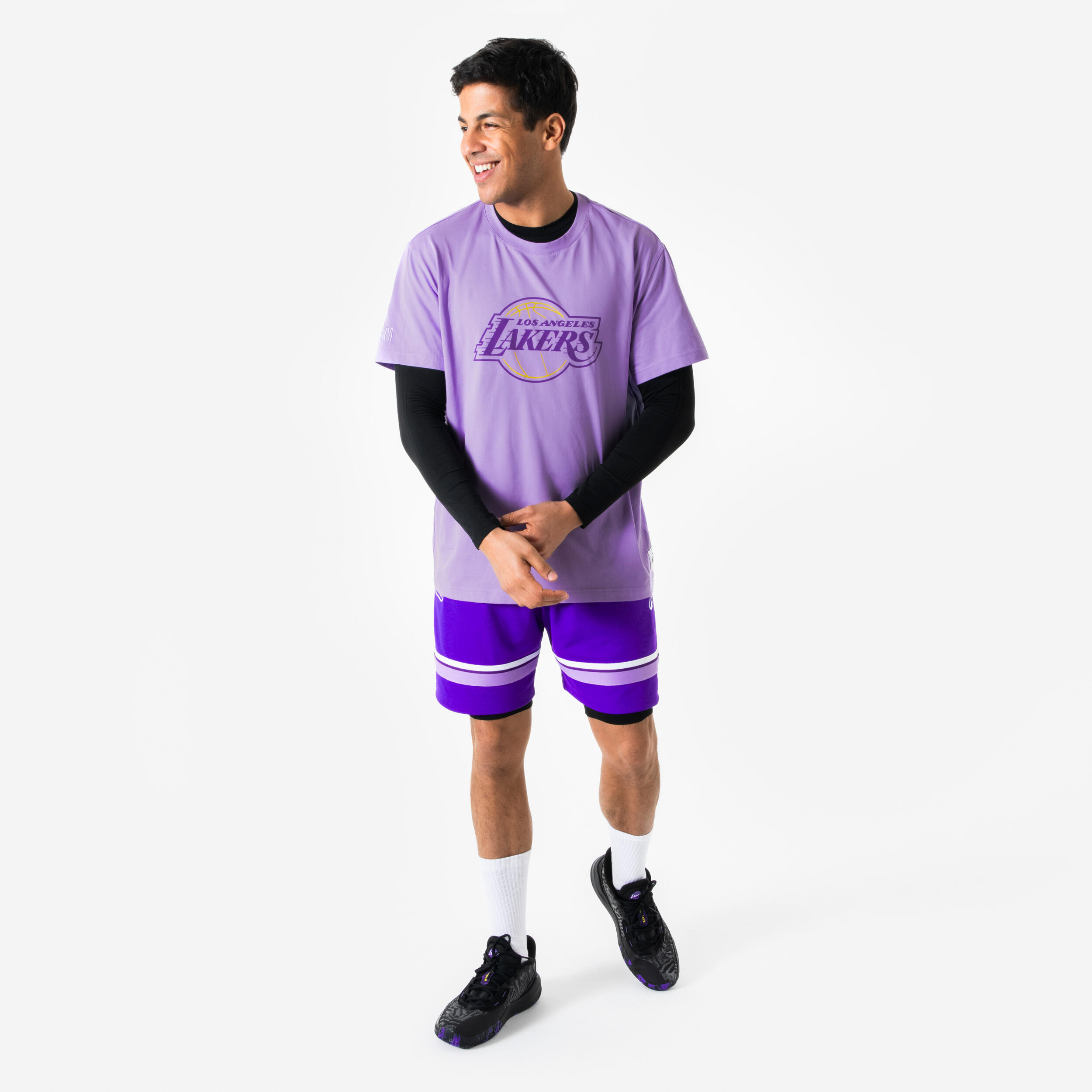 Men's/Women's Long-Sleeved Basketball Base Layer Shirt NBA - Black ...