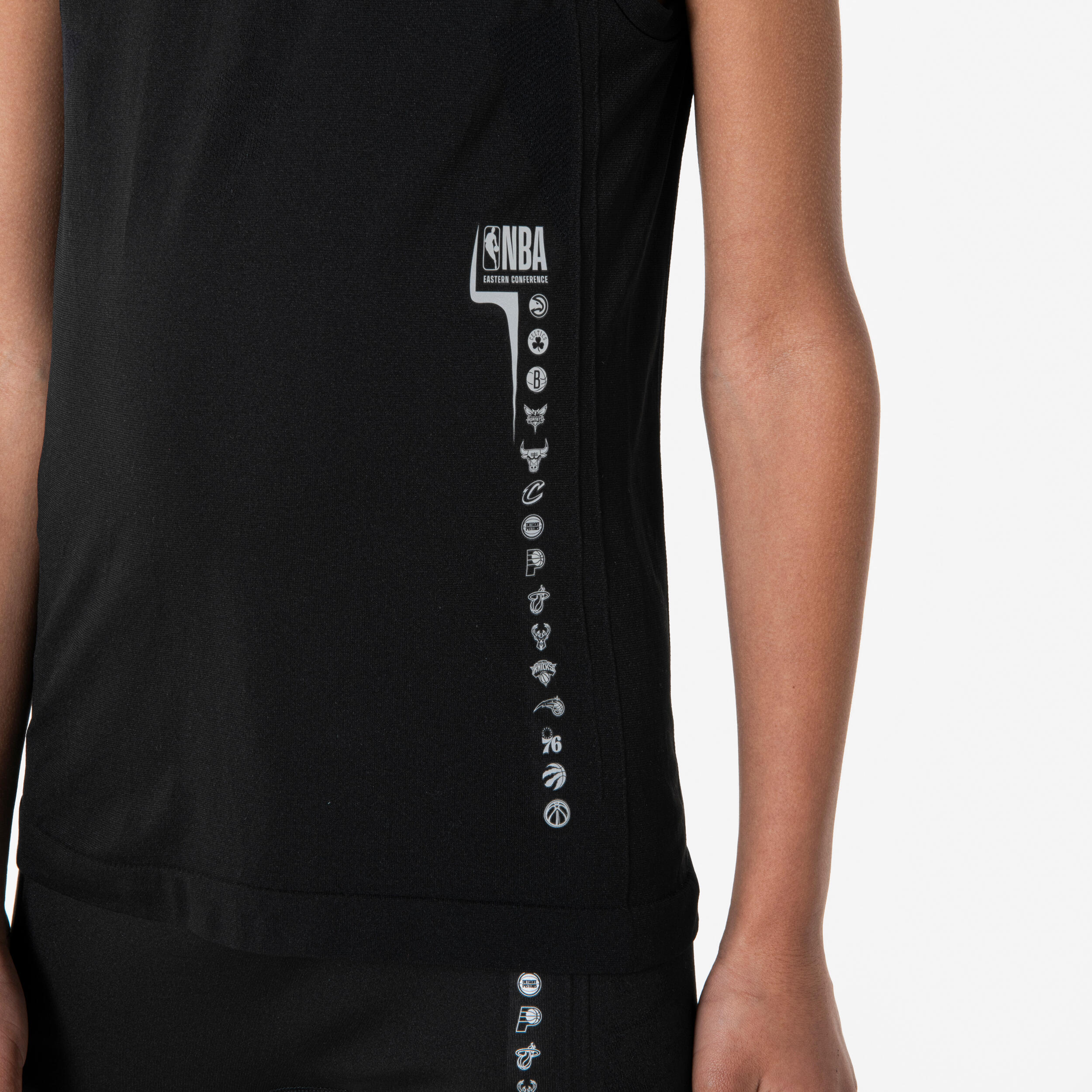 Kids' Sleeveless Basketball Base Layer Shirt - Black TARMAK | Decathlon