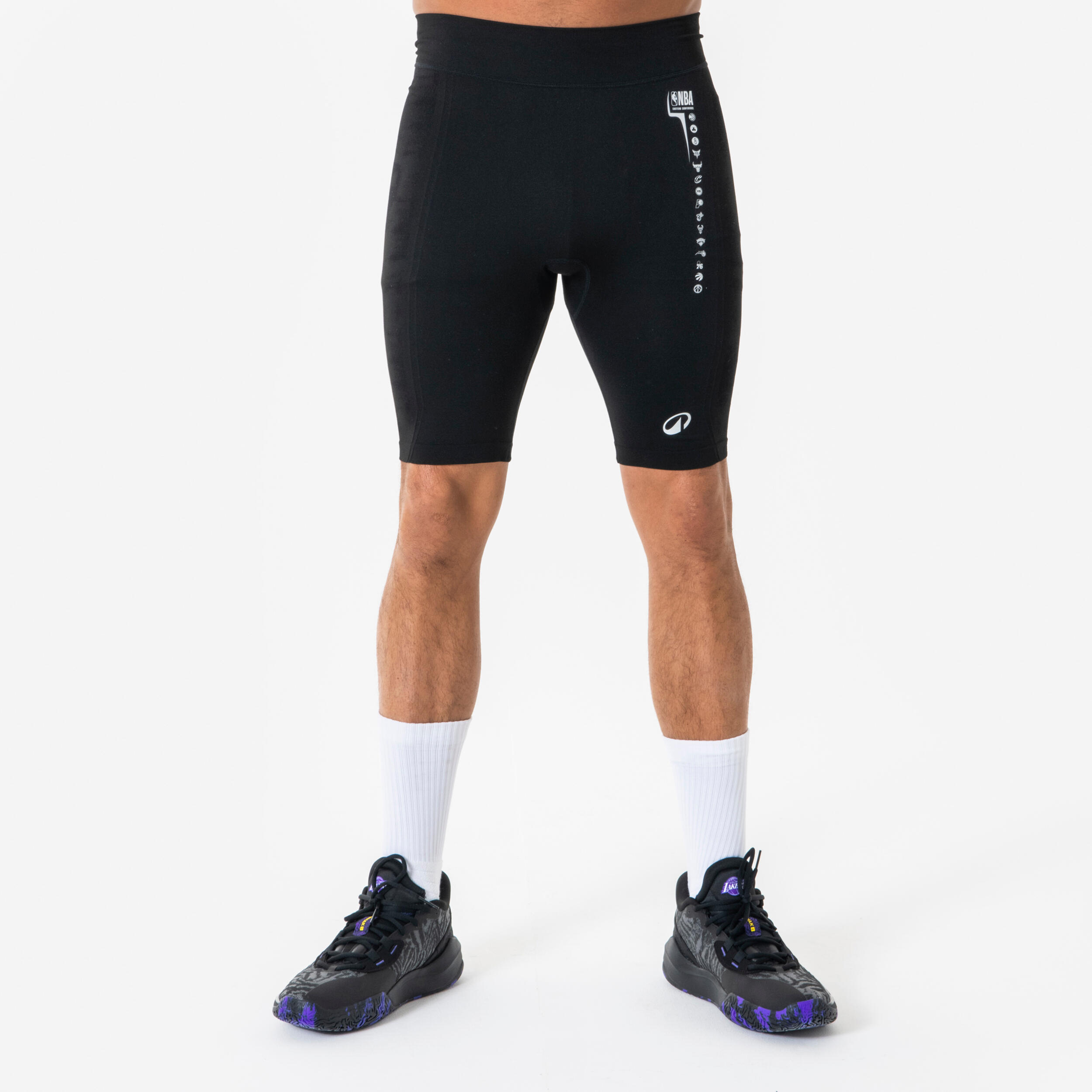 Vyriški ir moteriški apatiniai krepšinio šortai „NBA“, juodi - „Decathlon“