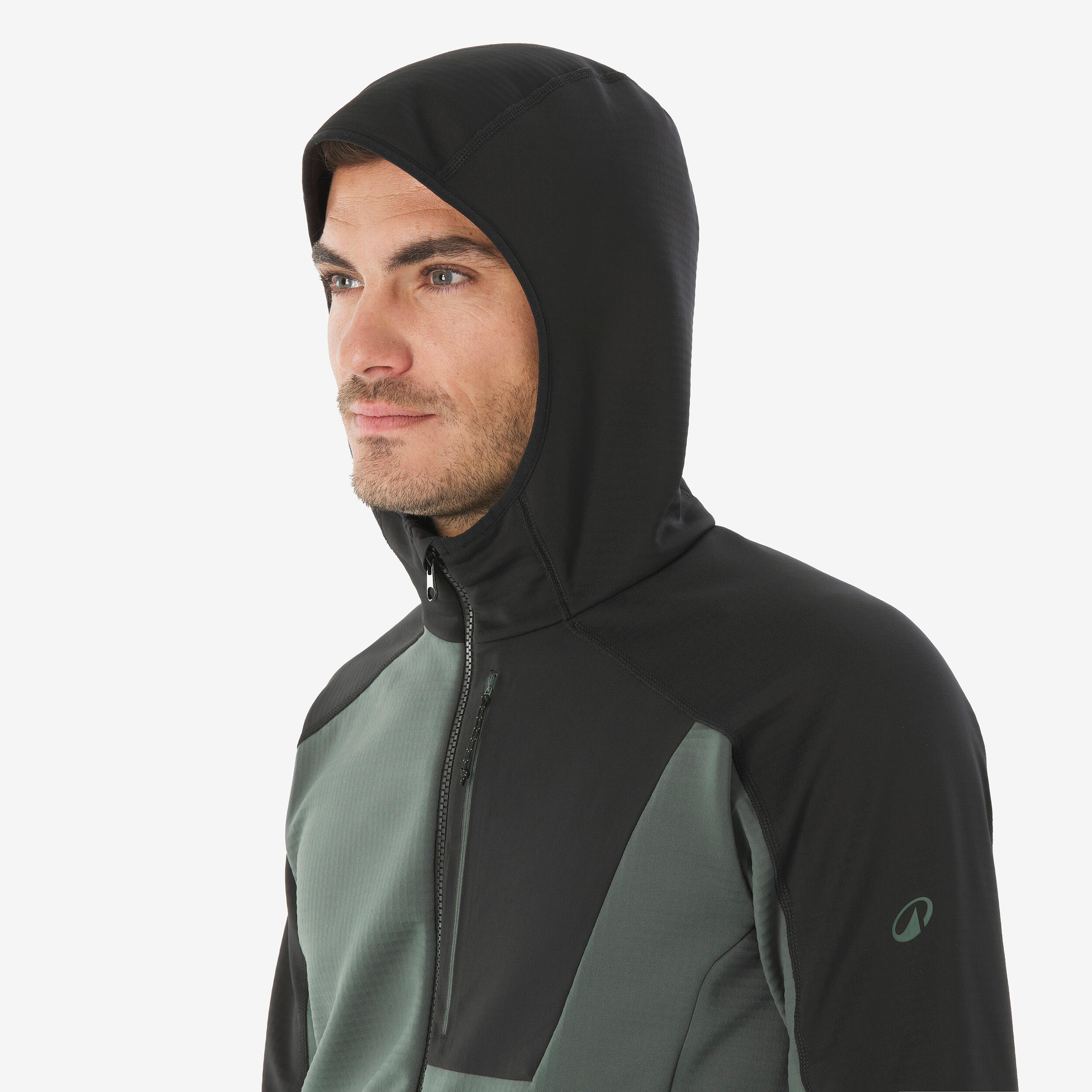 Men’s mountain hiking fleece jacket, MH500 Full Zip - Black | Decathlon