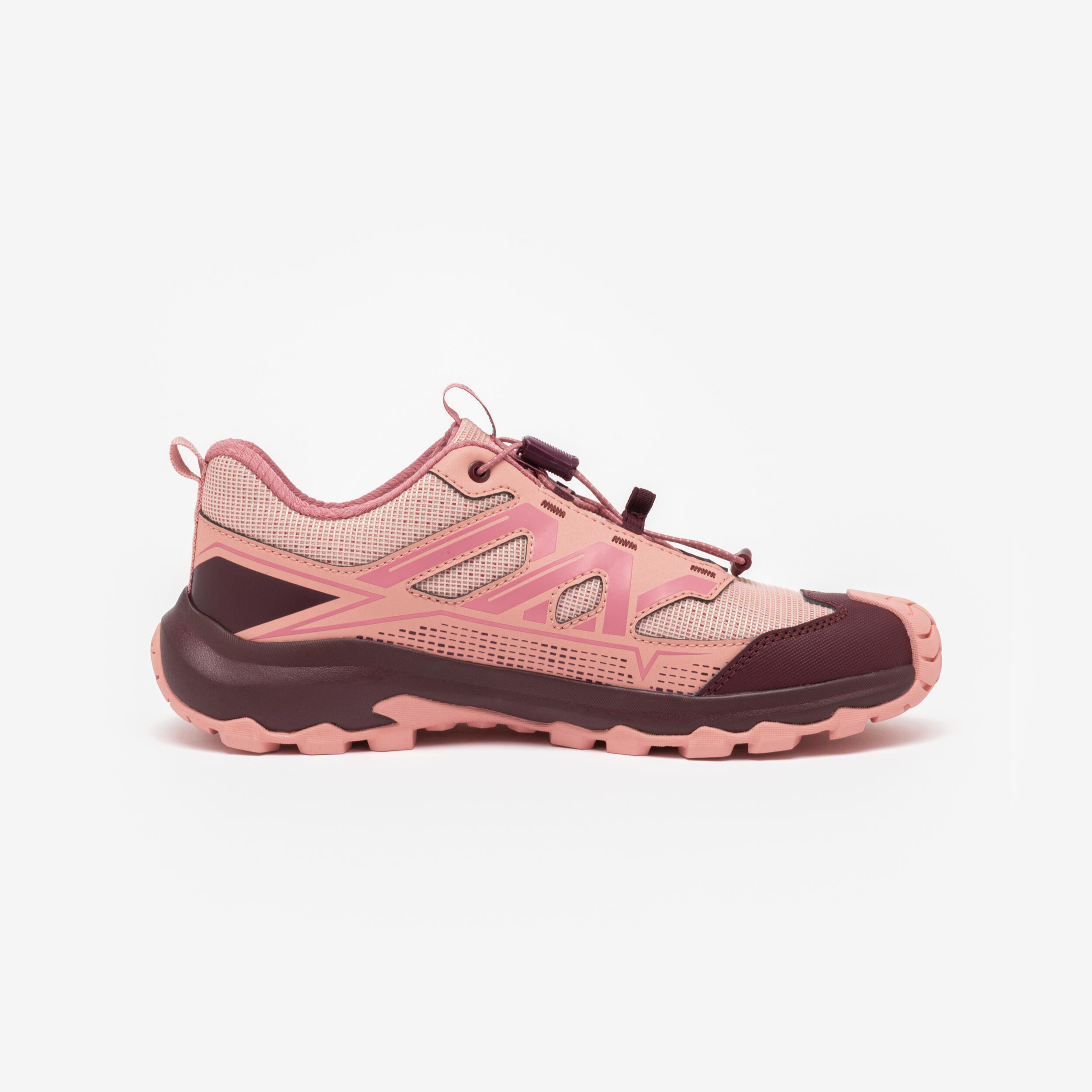 Kids’ hiking boots, UK Jnr sizes 2.5-5, CROSSROCK LOW - Pink QUECHUA ...