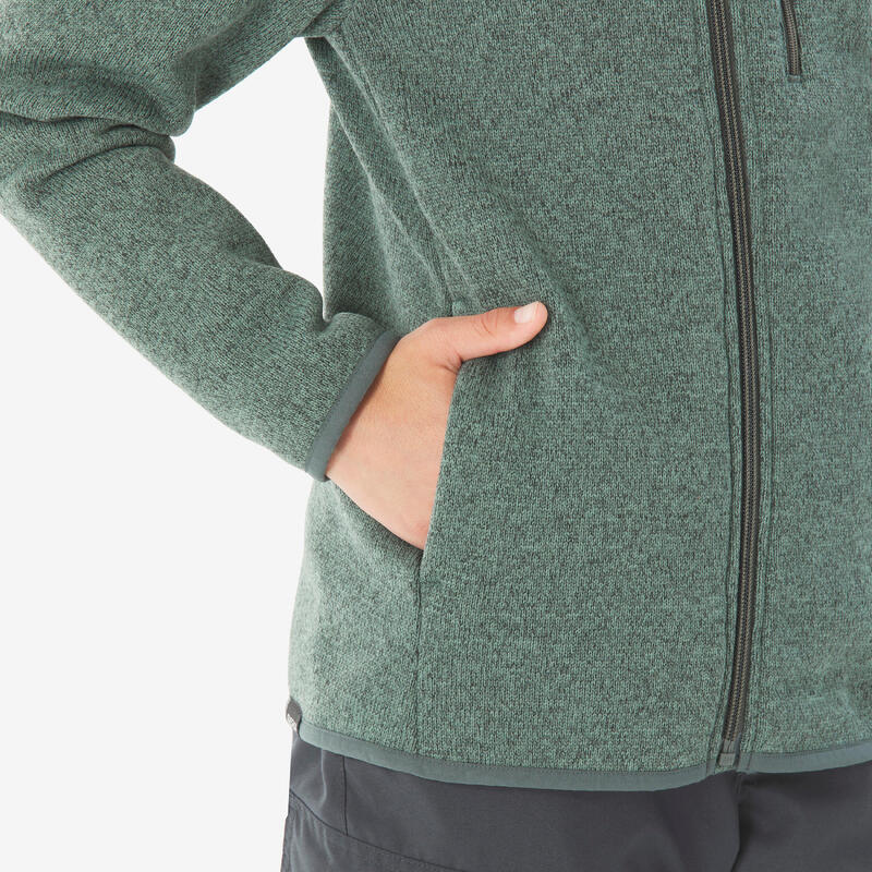 QUECHUA - Polar călduros cu fermoar Drumeție MH500 Albastru Copii 7-15 ani | Decathlon