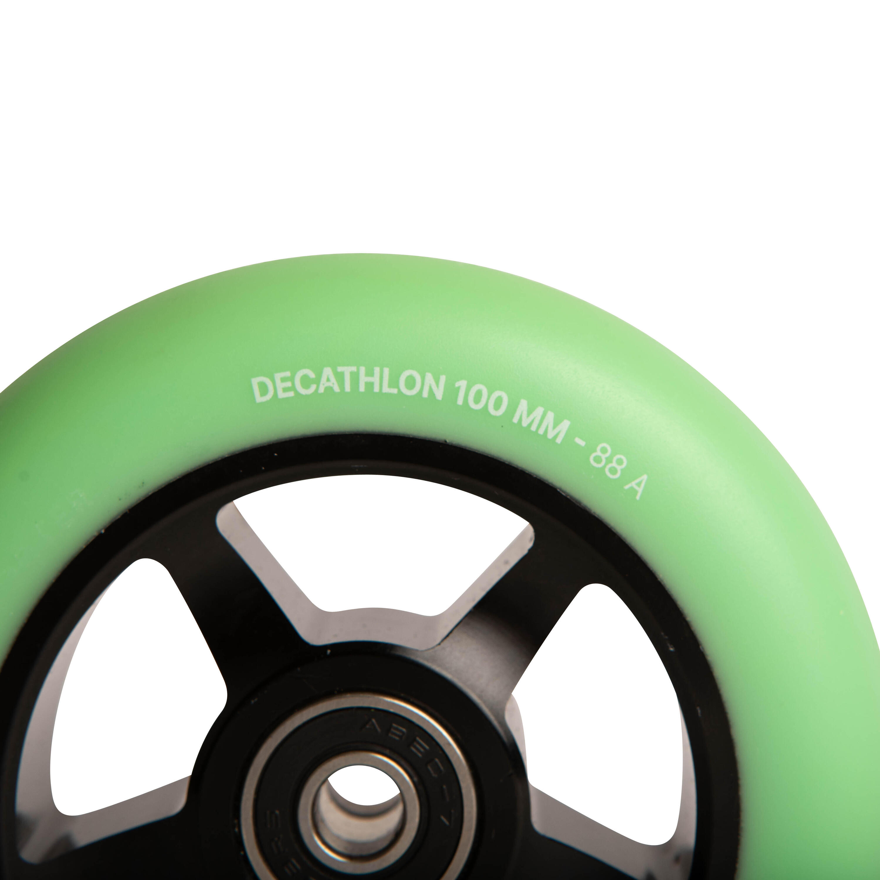 100mm White Alu Core Black PU Freestyle Scooter Wheel DECATHLON | Decathlon