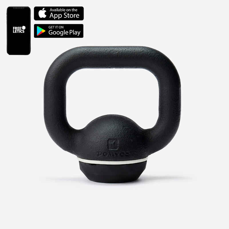 Cast Iron Kettlebell with Rubber Base 4 kg - Decathlon