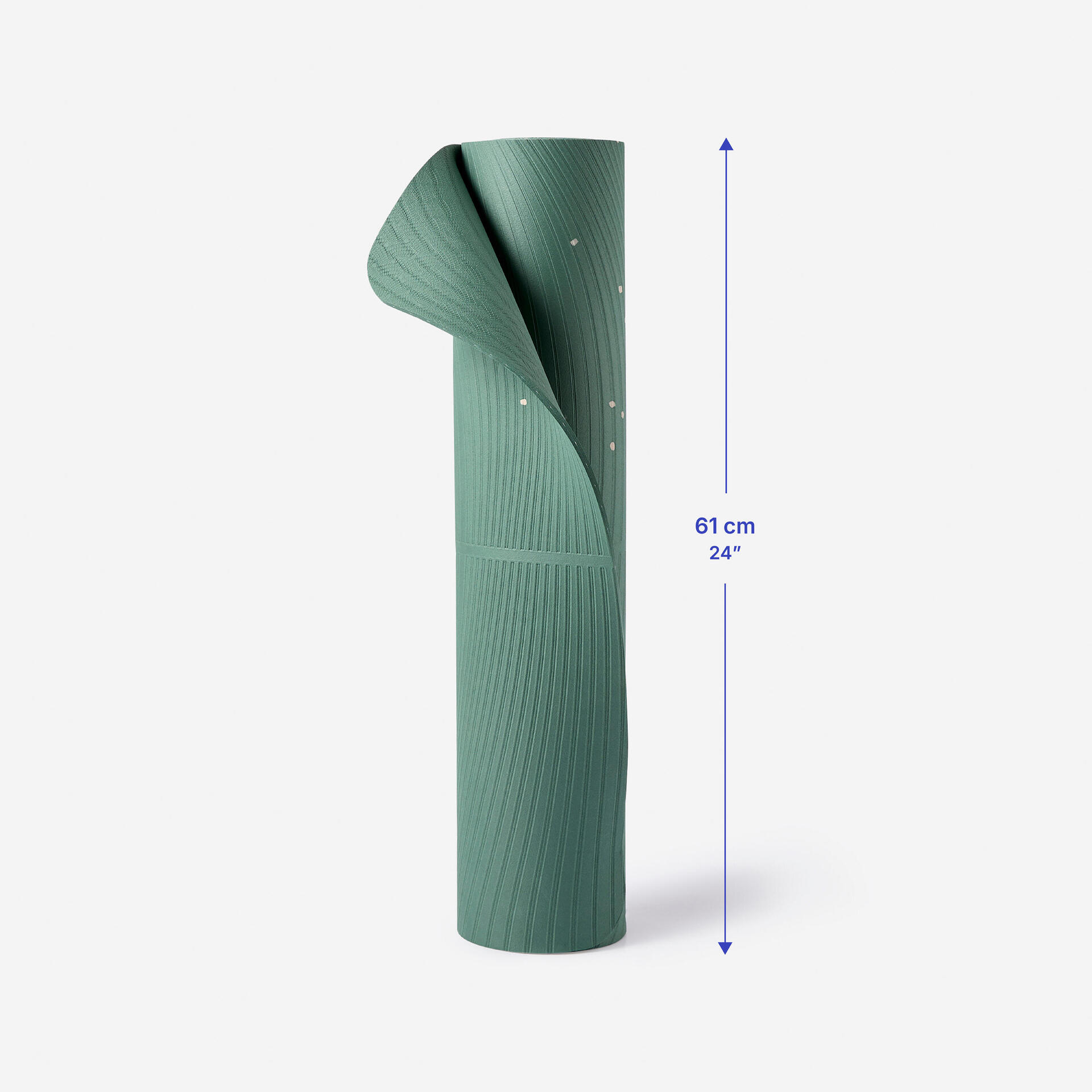5 mm Grippy and Comfortable Gentle Yoga Mat - Dark Green/Beige