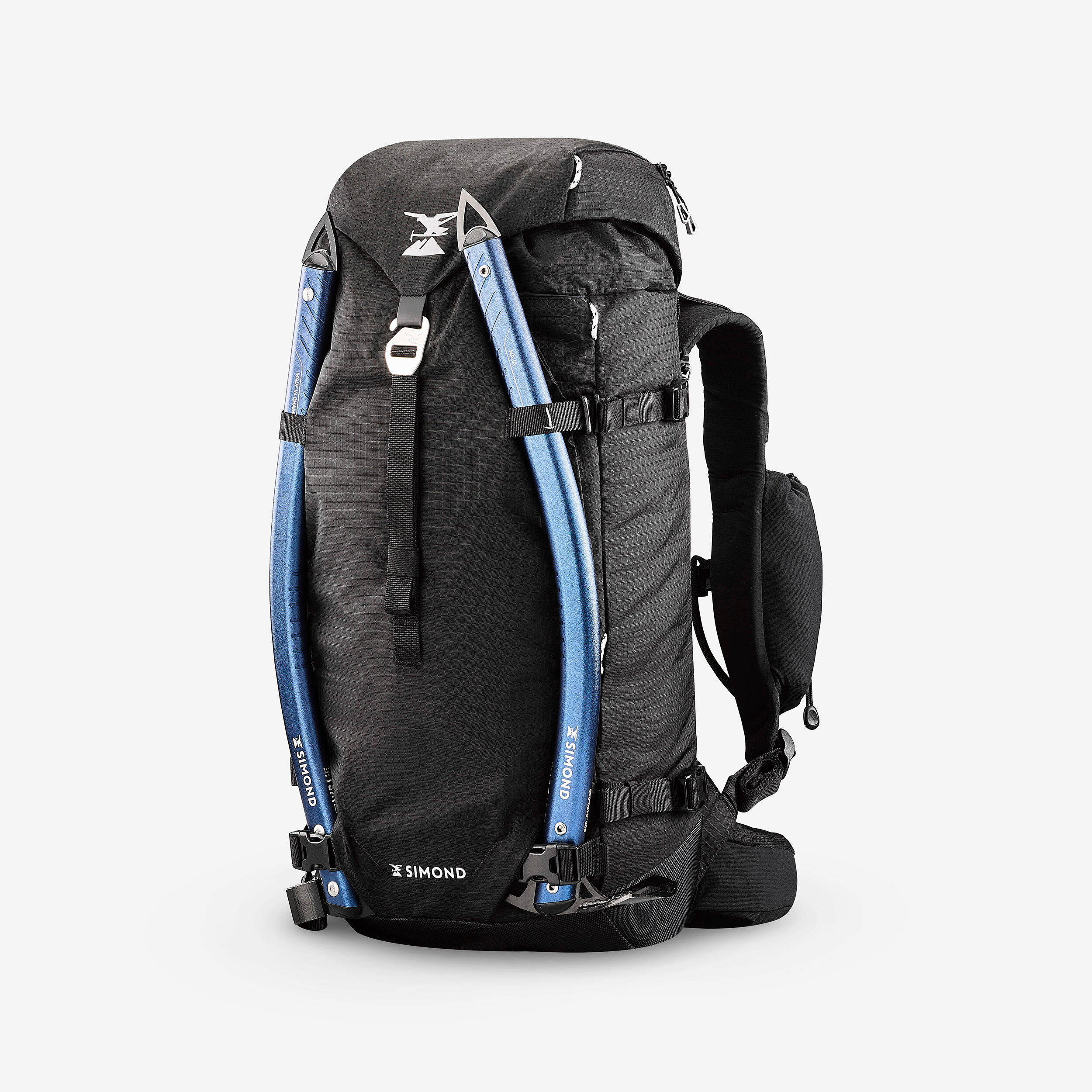 Morral de senderismo y alpinismo 33L modular Simond - Negro - Decathlon