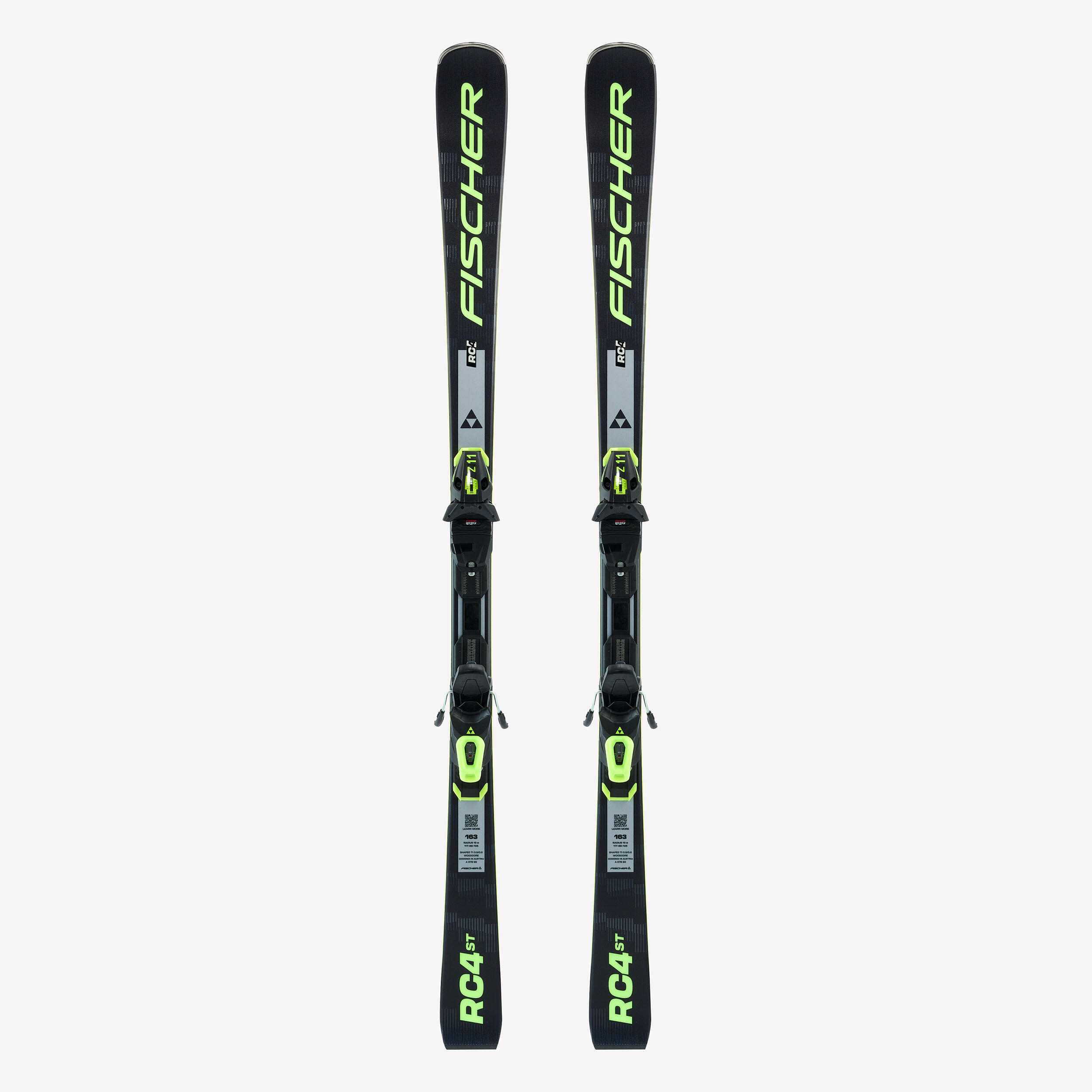 Ski mit Bindung Piste - RC4 ST Fischer schwarz/gelb FISCHER | Decathlon
