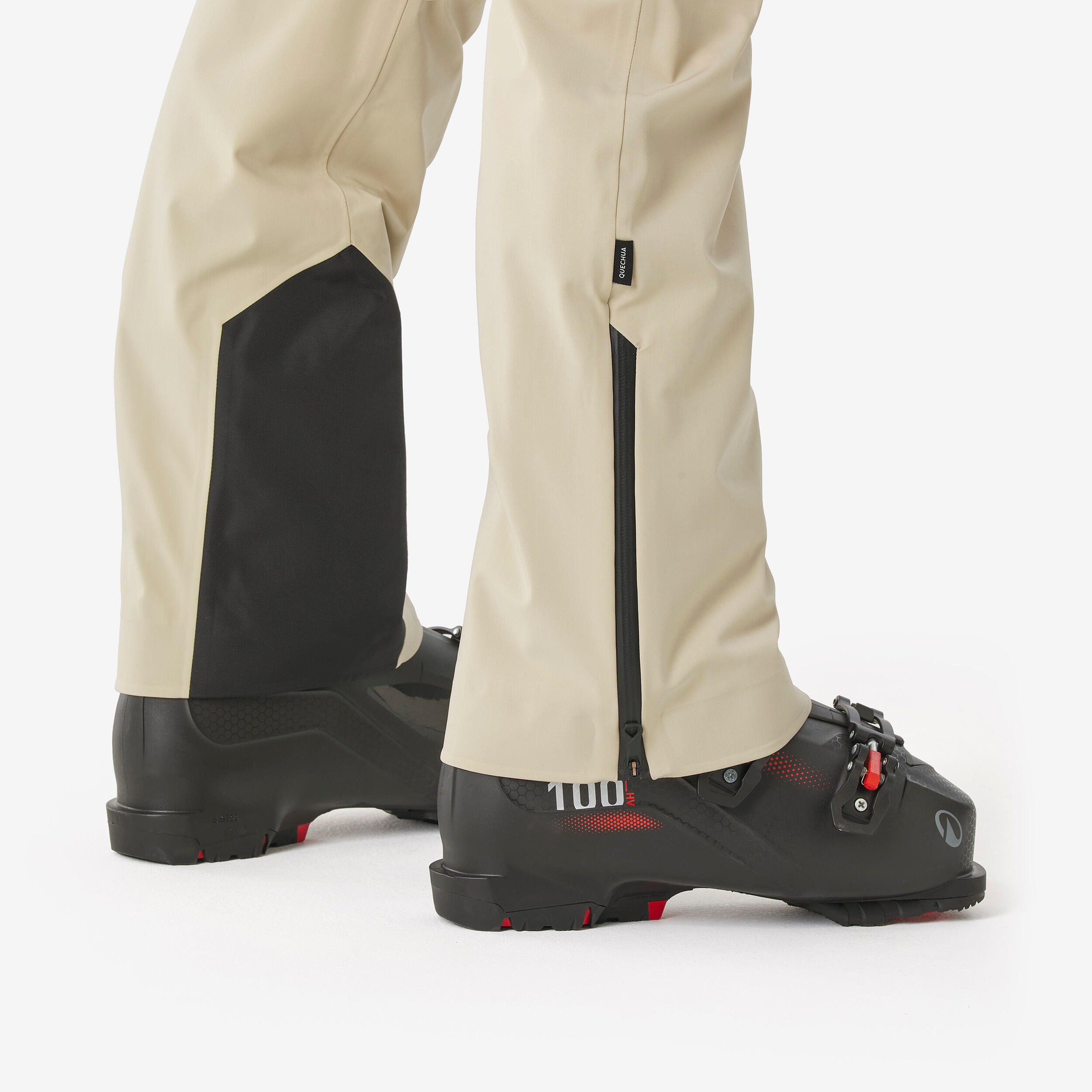 Men’s highly breathable and waterproof ski trousers, 900 - Beige WEDZE ...