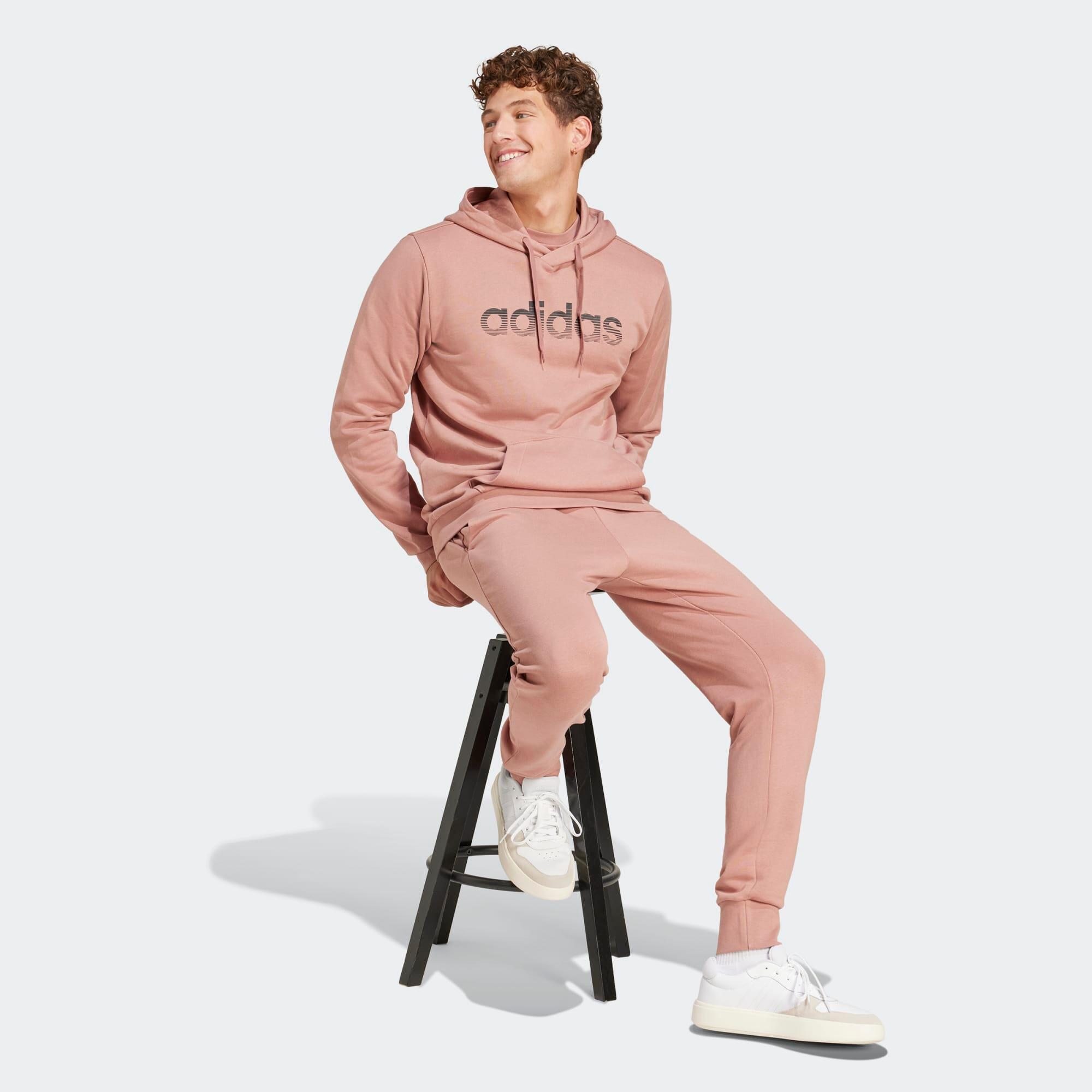 Sudadera Hombre Rosa Claro Capucha Algodón ADIDAS | Decathlon