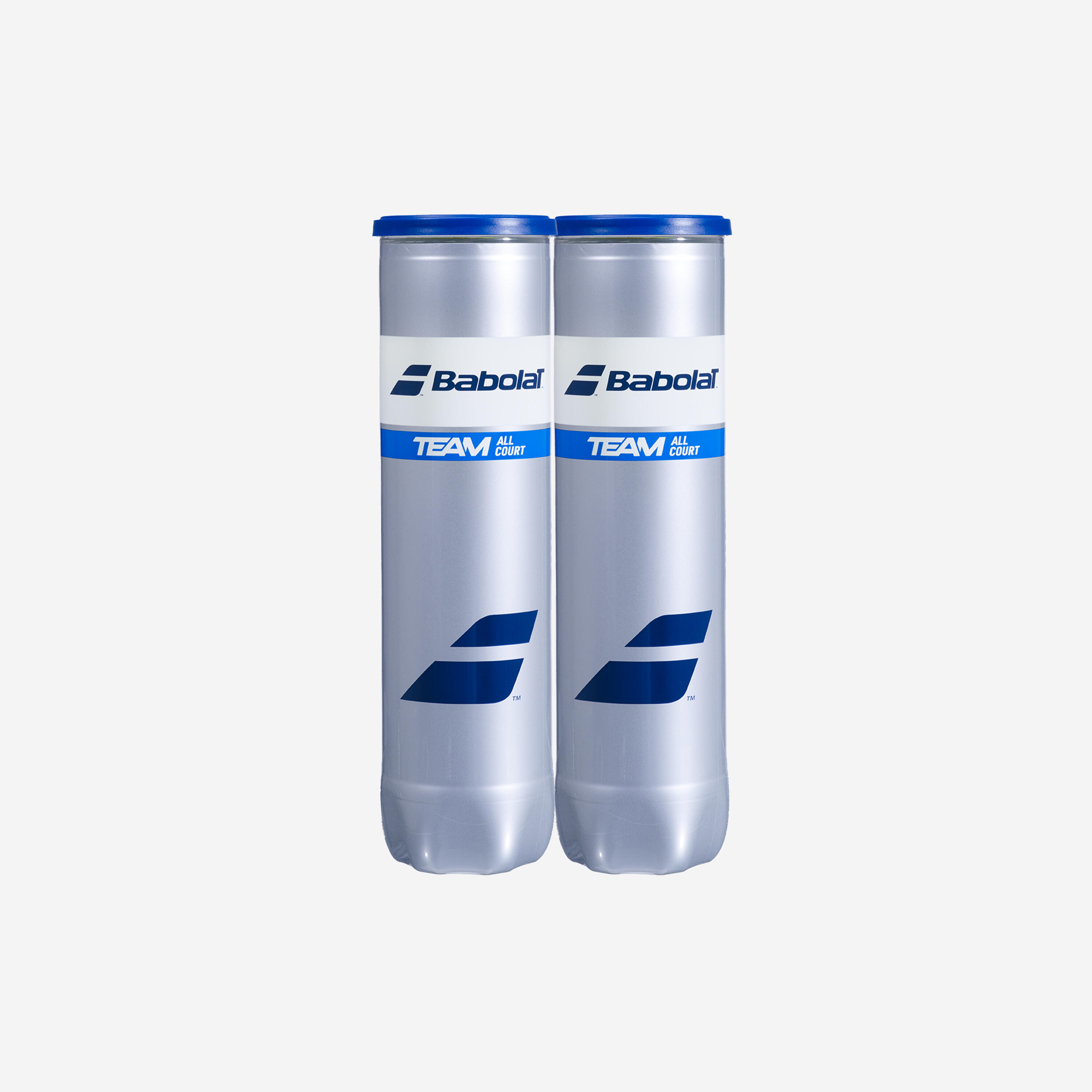 Tennis Balls Team All Court Bipack 2 x 4 Balls - Yellow - Decathlon