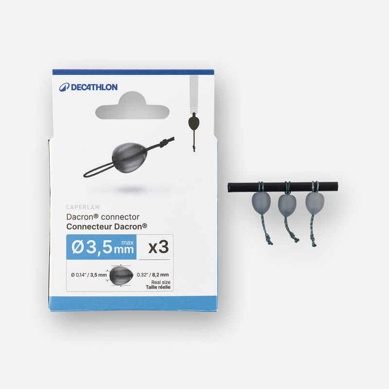 КОМПЛЕКТ ОТ 3 КОНЕКТОРА DACRON ЗА ЛАСТИК С МАКСИМАЛЕН ДИАМЕТЪР 3,5 ММ ...