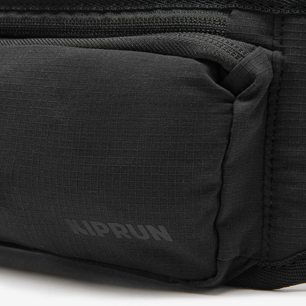 Modulinis bėgimo diržas suaugusiesiems „Kiprun“, juodas, 7 kišenės ...
