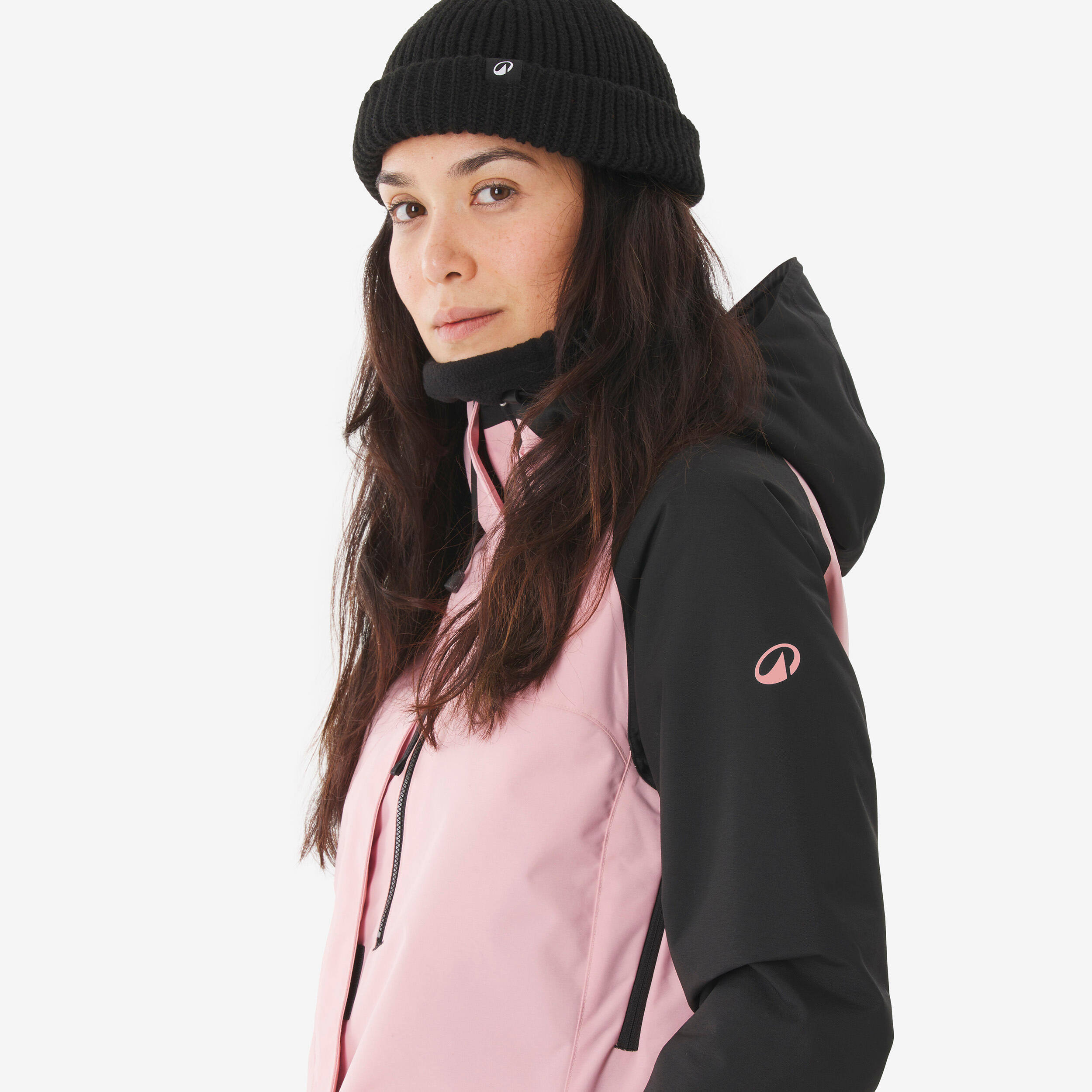 Women’s Long, Warm Ski and Snowboard Jacket 500 - Pink DREAMSCAPE ...