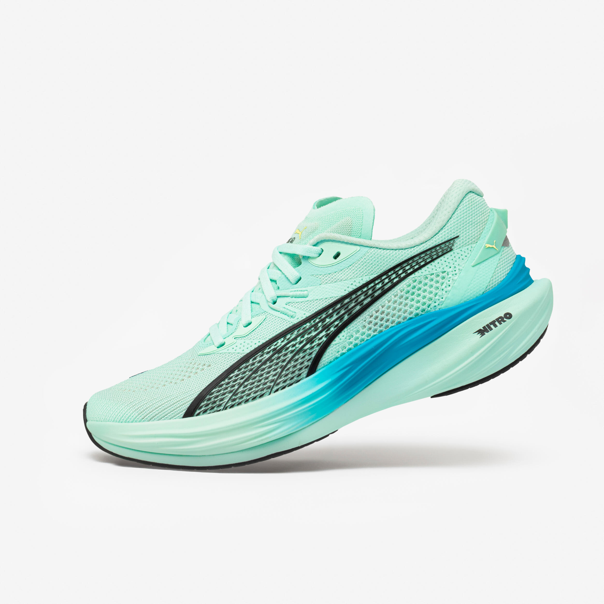 Puma Men's Running Shoes Deviate Nitro 3 - Mint Melt/Speed Blue - Decathlon