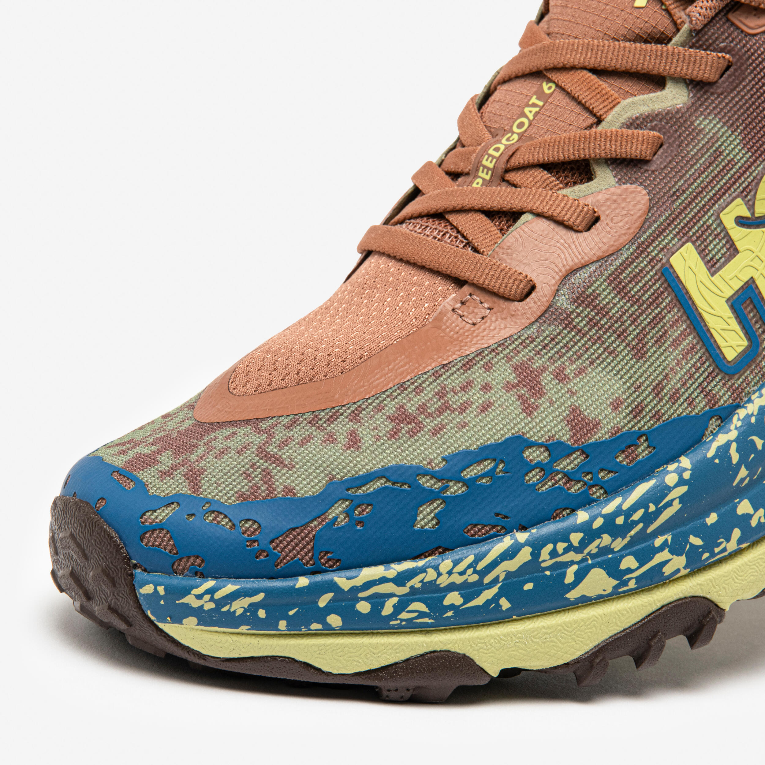 Men's Trail Running Shoes Hoka Speedgoat 6 Green Khaki - Decathlon