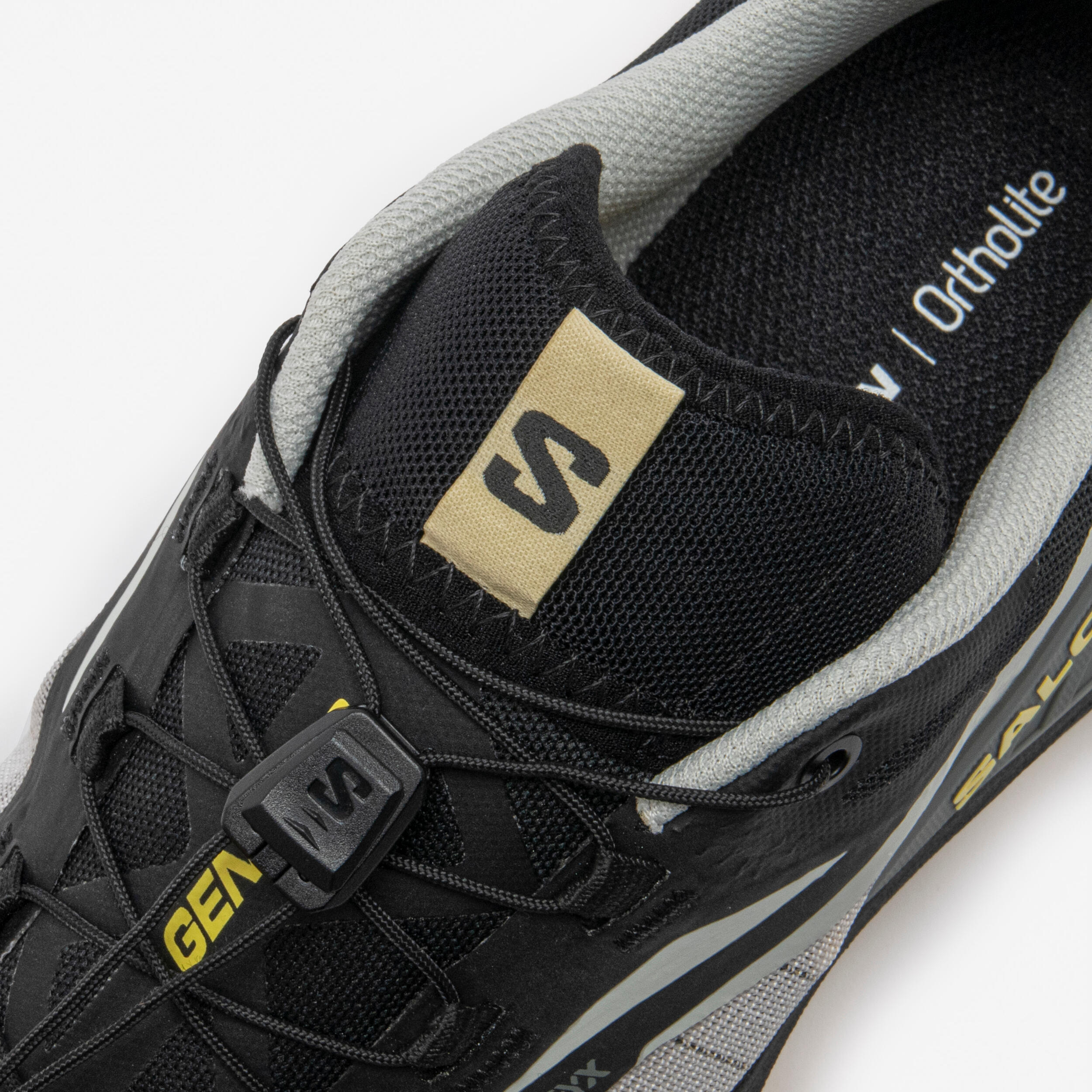 МЪЖКИ ОБУВКИ ЗА ПЛАНИНСКО БЯГАНЕ SALOMON GENESIS, ЧЕРНО/СИВО - DECATHLON