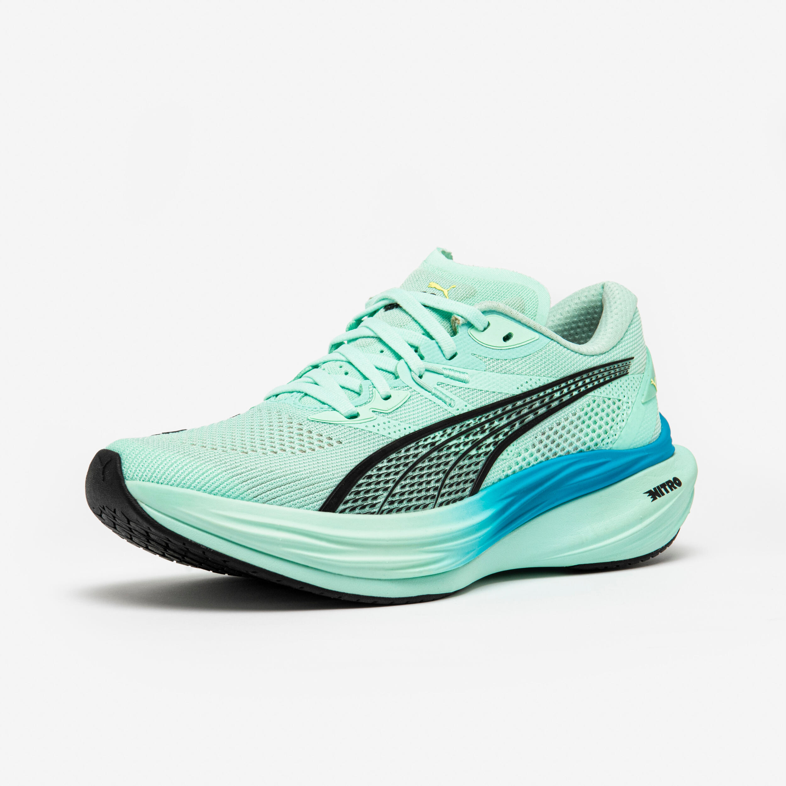 Puma Men's Running Shoes Deviate Nitro 3 - Mint Melt/Speed Blue - Decathlon