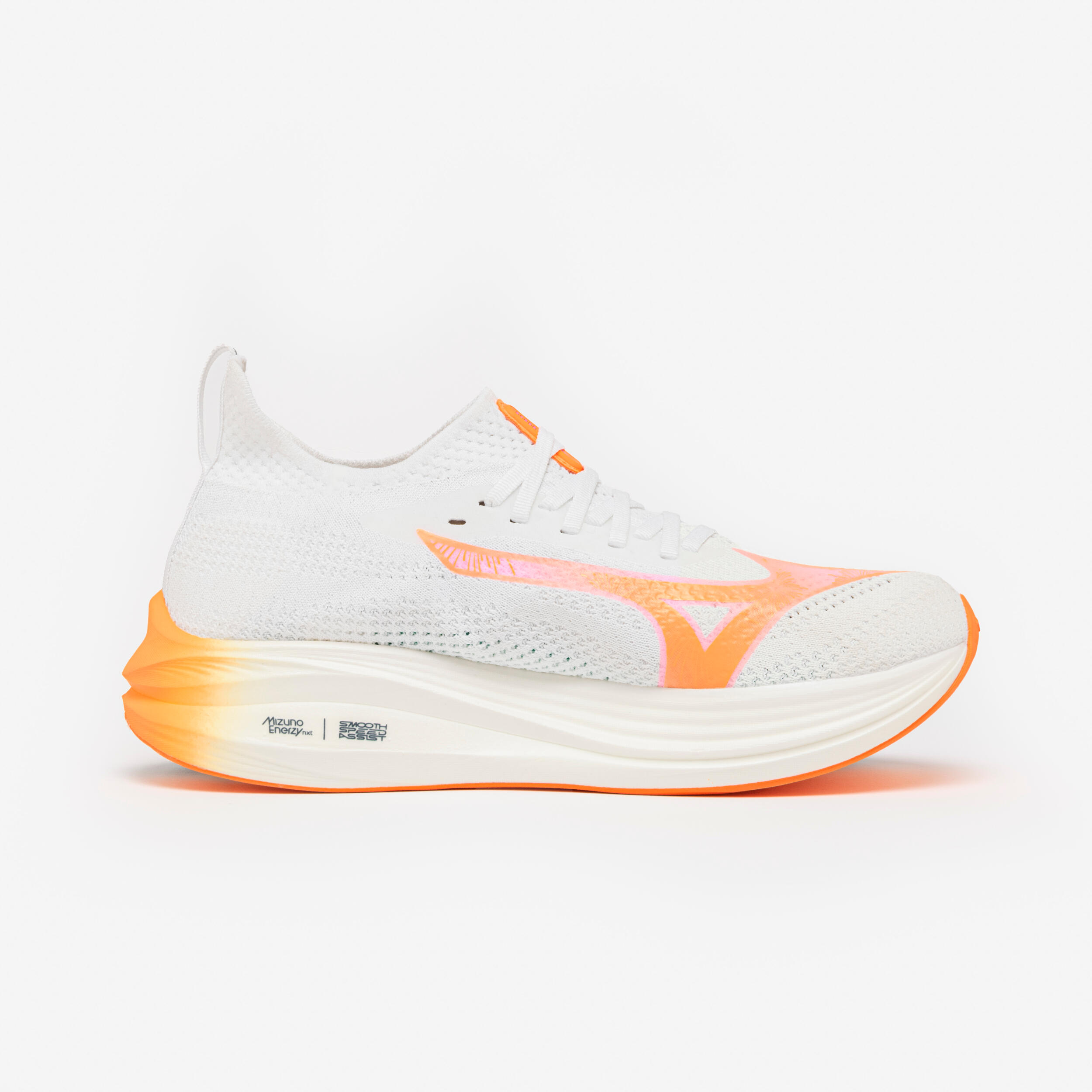 Unisex Running Shoes, Mizuno Neo Zen - White/Pink/Orange - Decathlon