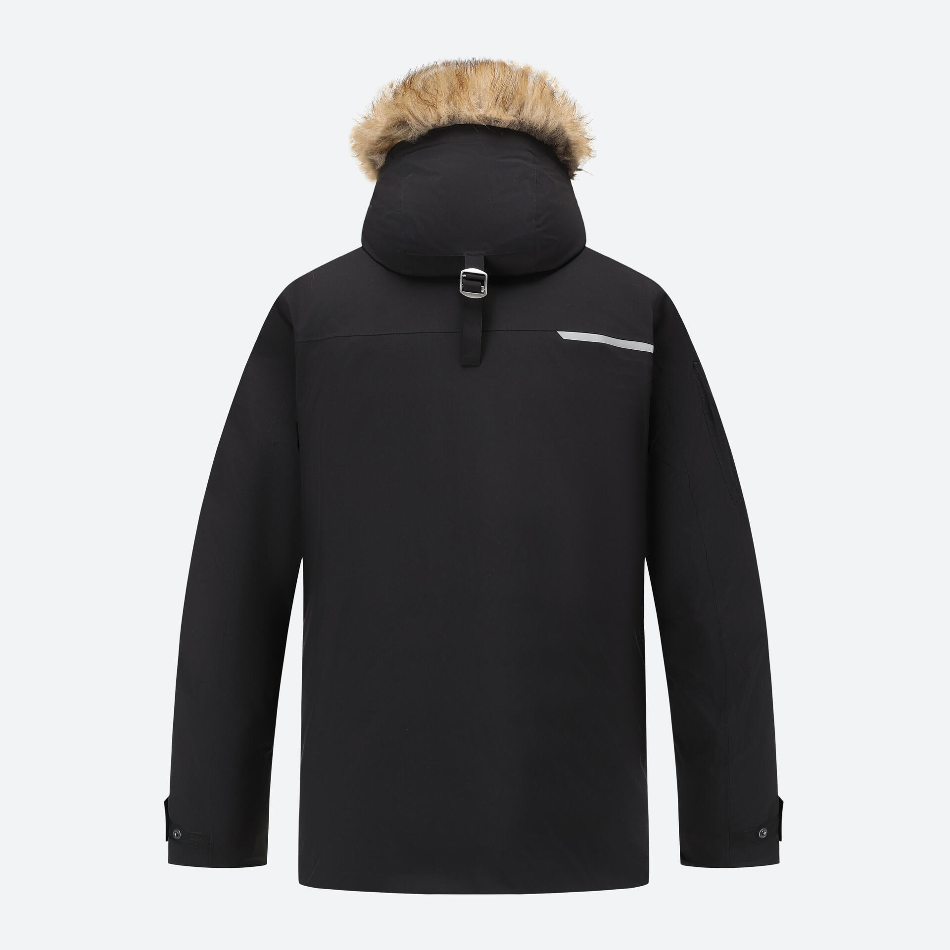 -15°C Men's Goose Down Snow Hiking Parka Jacket - NH900 LIGHT - Black