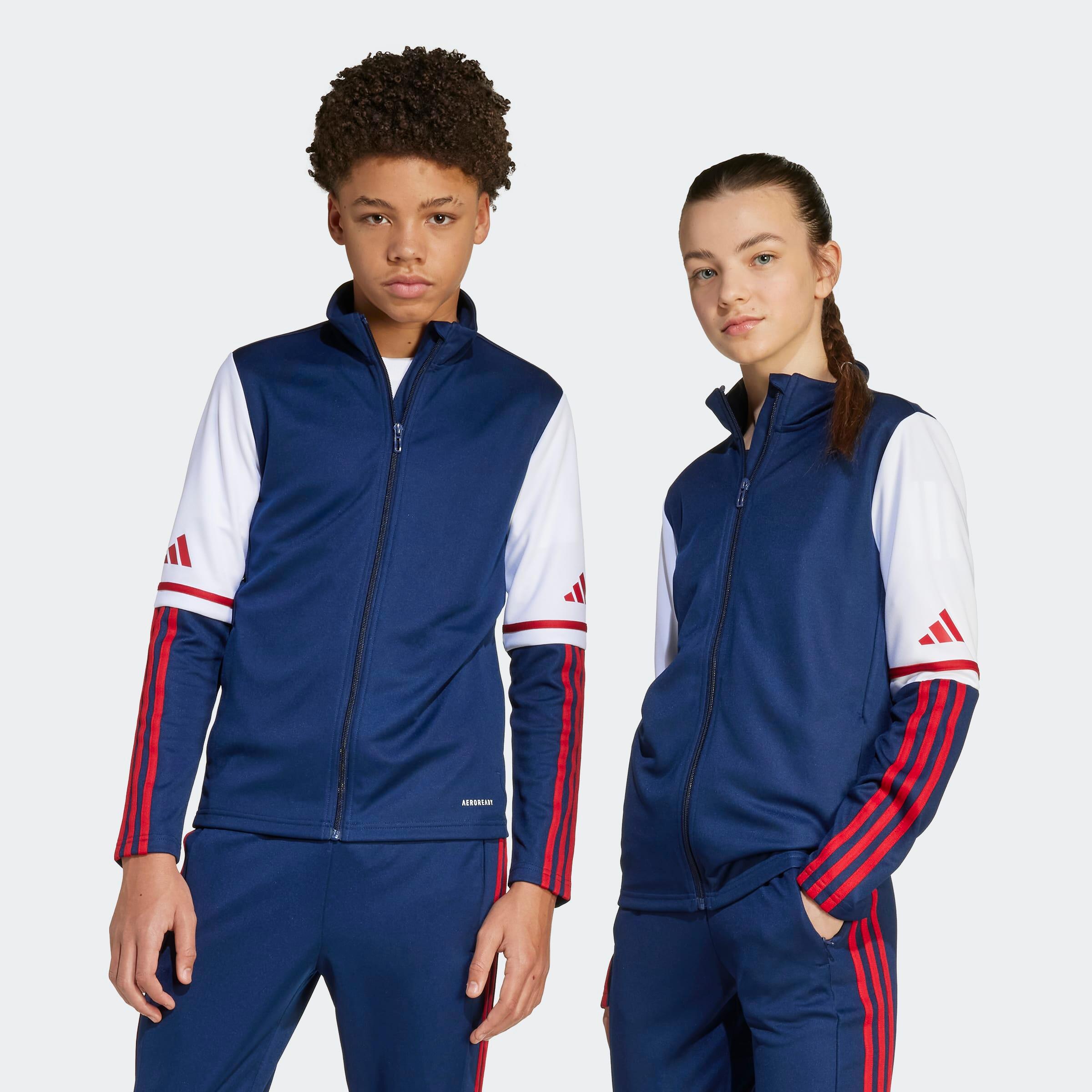 Kids' Training Jacket Squadra 25 - Navy Blue/White - Decathlon