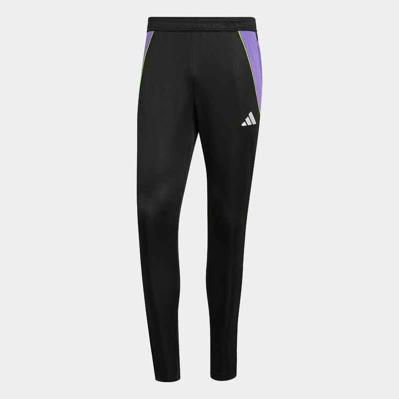 Adult Training Bottoms Tiro 24 - Black/Purple - Decathlon