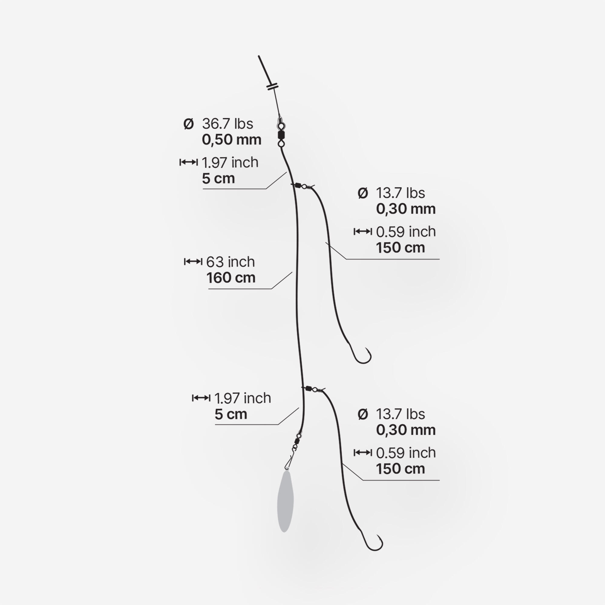 STILL SURFCASTING RIG MARBLE NO. 6 | Decathlon