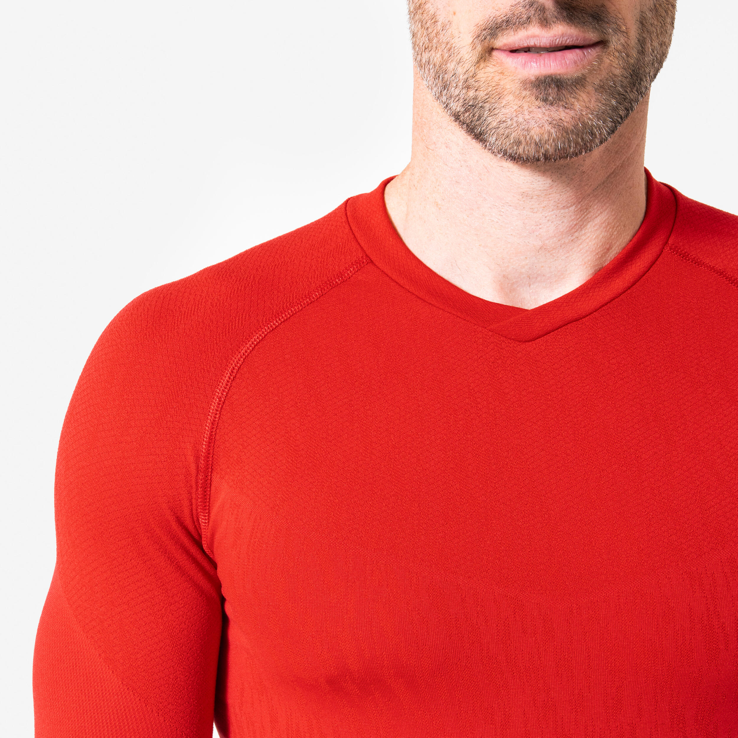 PLAYERA INTERIOR TÉRMICA CUELLO ALTO MANGA LARGA ADULTO ROJO KEEPDRY ...