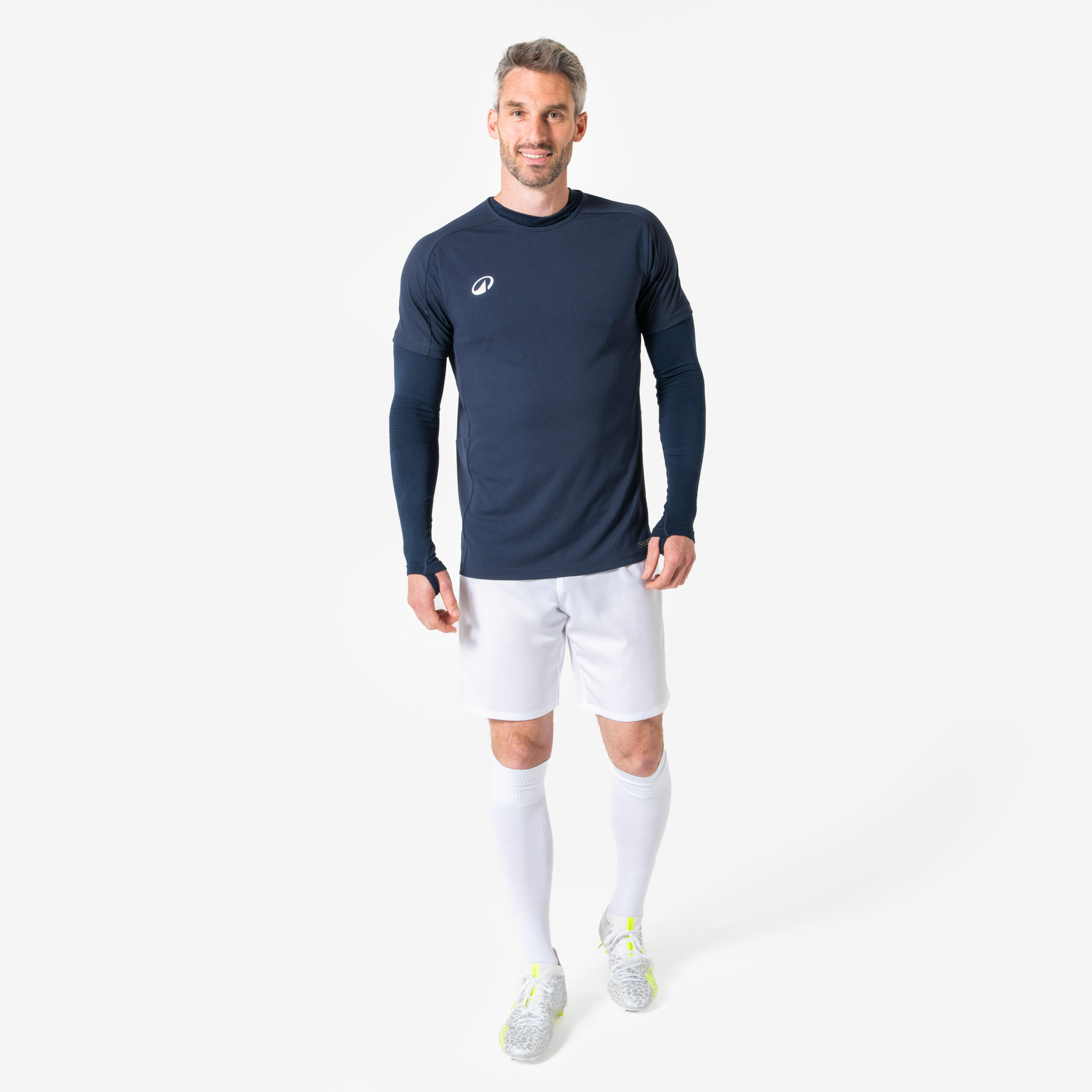 PLAYERA INTERIOR TÉRMICA CUELLO ALTO MANGA LARGA ADULTO AZUL MARINO ...