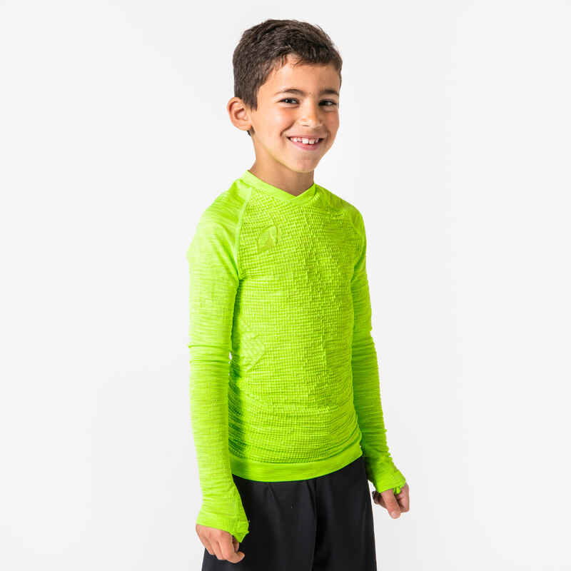 Kids' Long-Sleeved Seamless Thermal Football Base Layer Top Keepdry ...