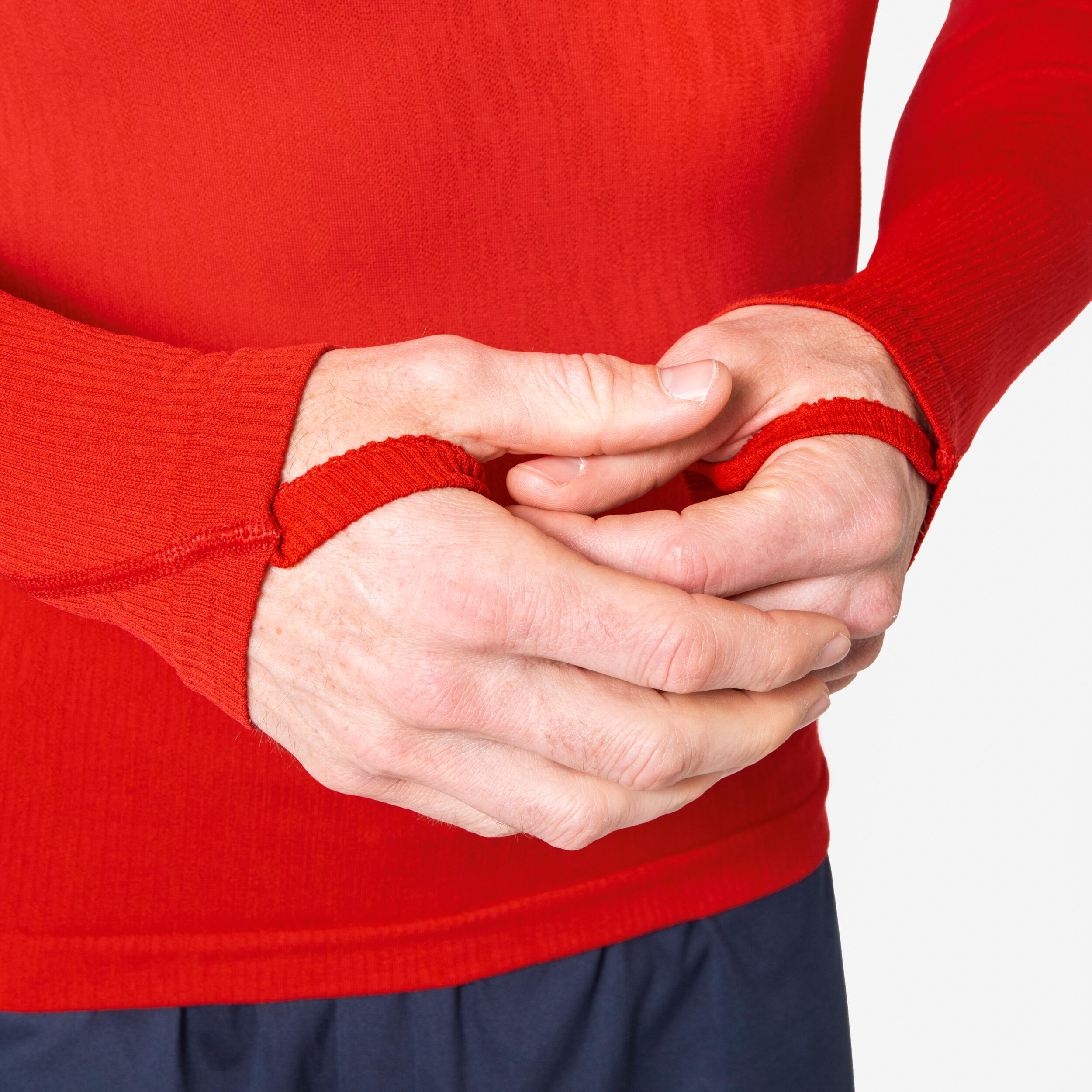 PLAYERA INTERIOR TÉRMICA CUELLO ALTO MANGA LARGA ADULTO ROJO KEEPDRY ...