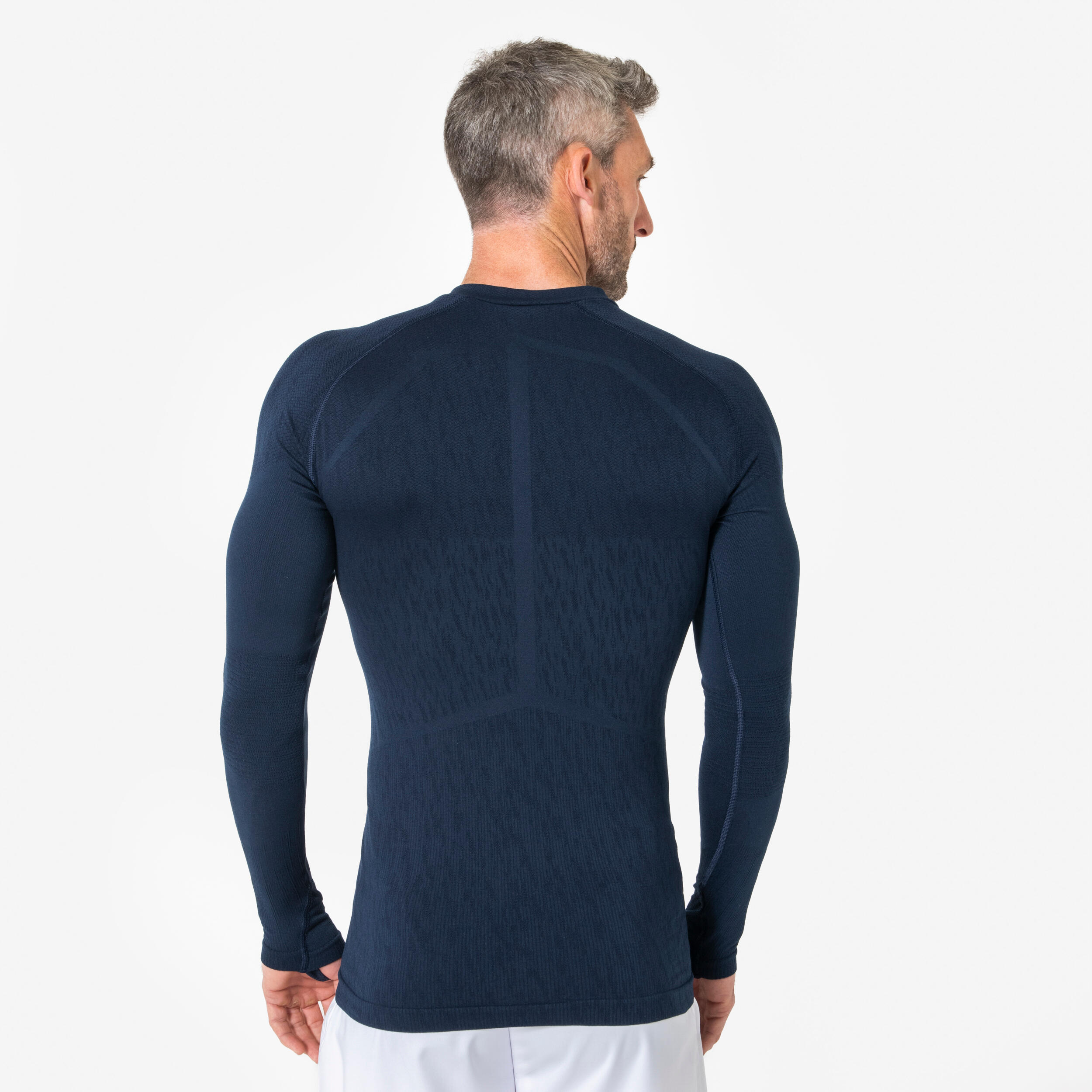 PLAYERA INTERIOR TÉRMICA CUELLO ALTO MANGA LARGA ADULTO AZUL MARINO ...