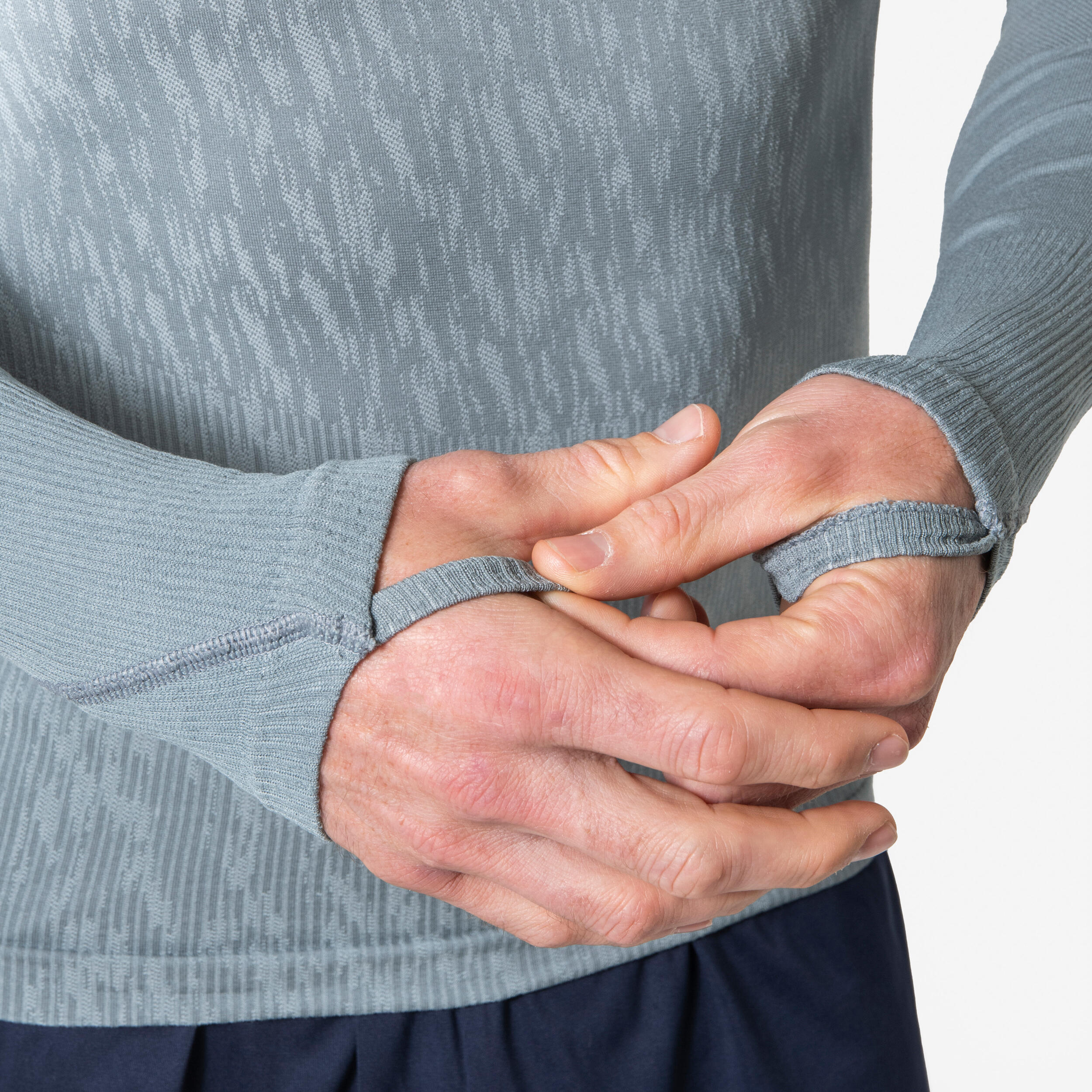 PLAYERA INTERIOR TÉRMICA CUELLO ALTO MANGA LARGA ADULTO GRIS KEEPDRY ...