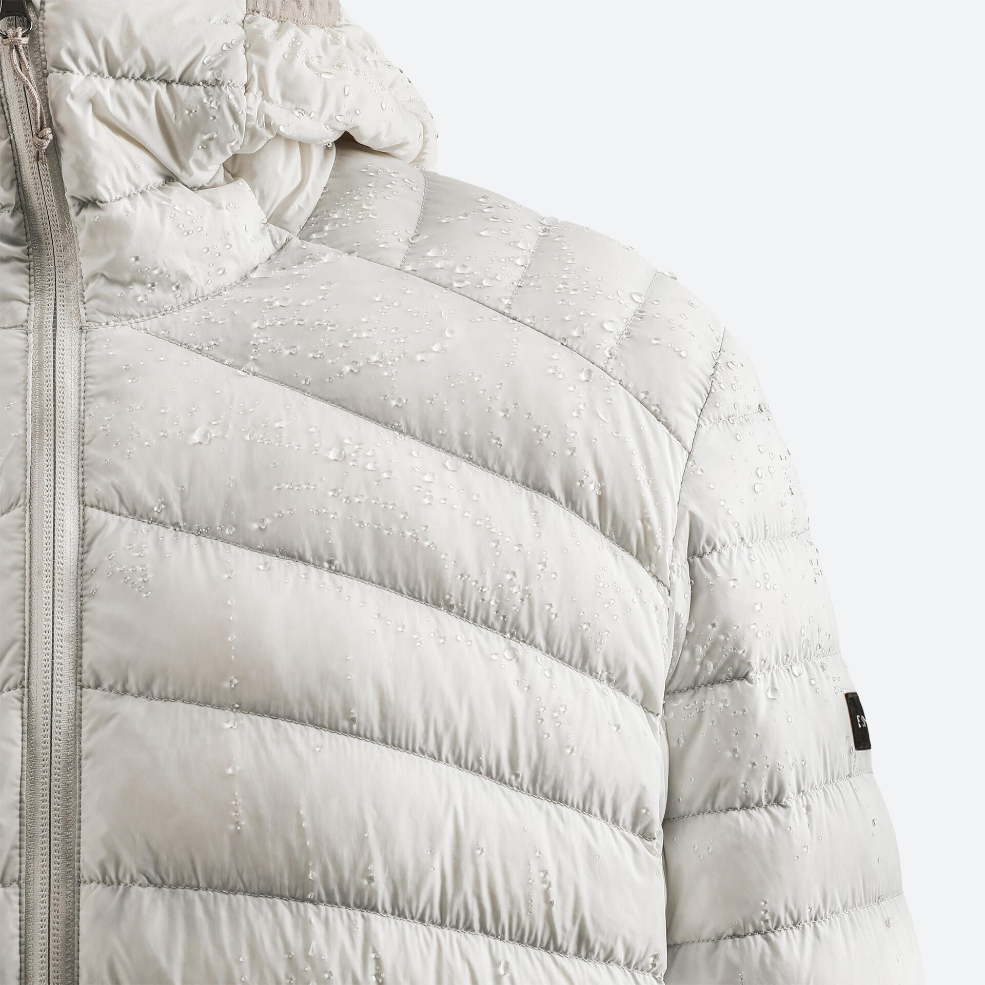 Men's Water-repellent Down Jacket with Hood MT100 -5°C - Beige