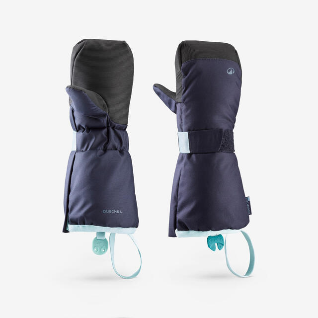 Kids’ warm ski mittens 500, 3-6 years - Blue QUECHUA | Decathlon