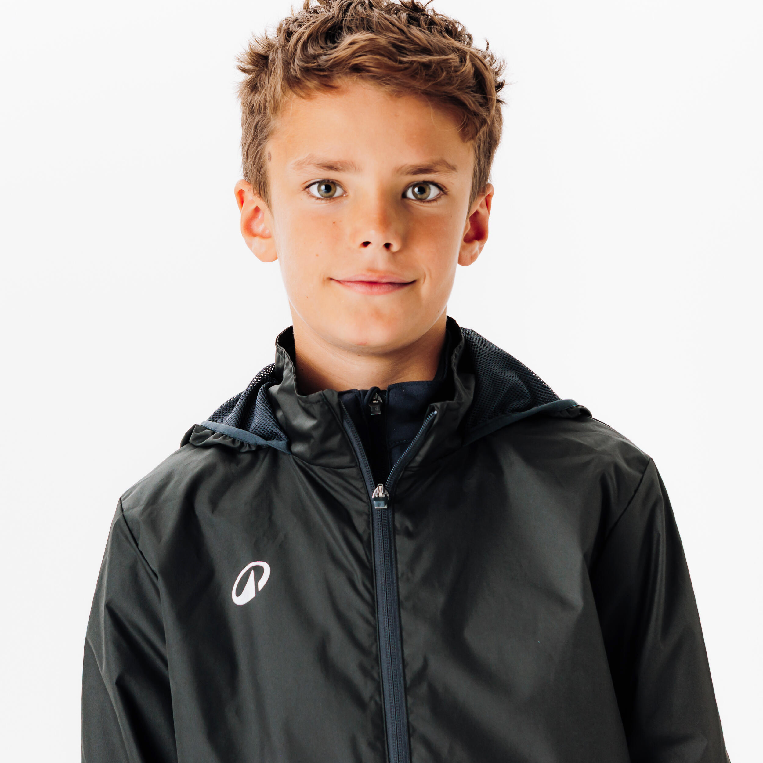 Rainproof Football Jacket Viralto Club - Black - Decathlon