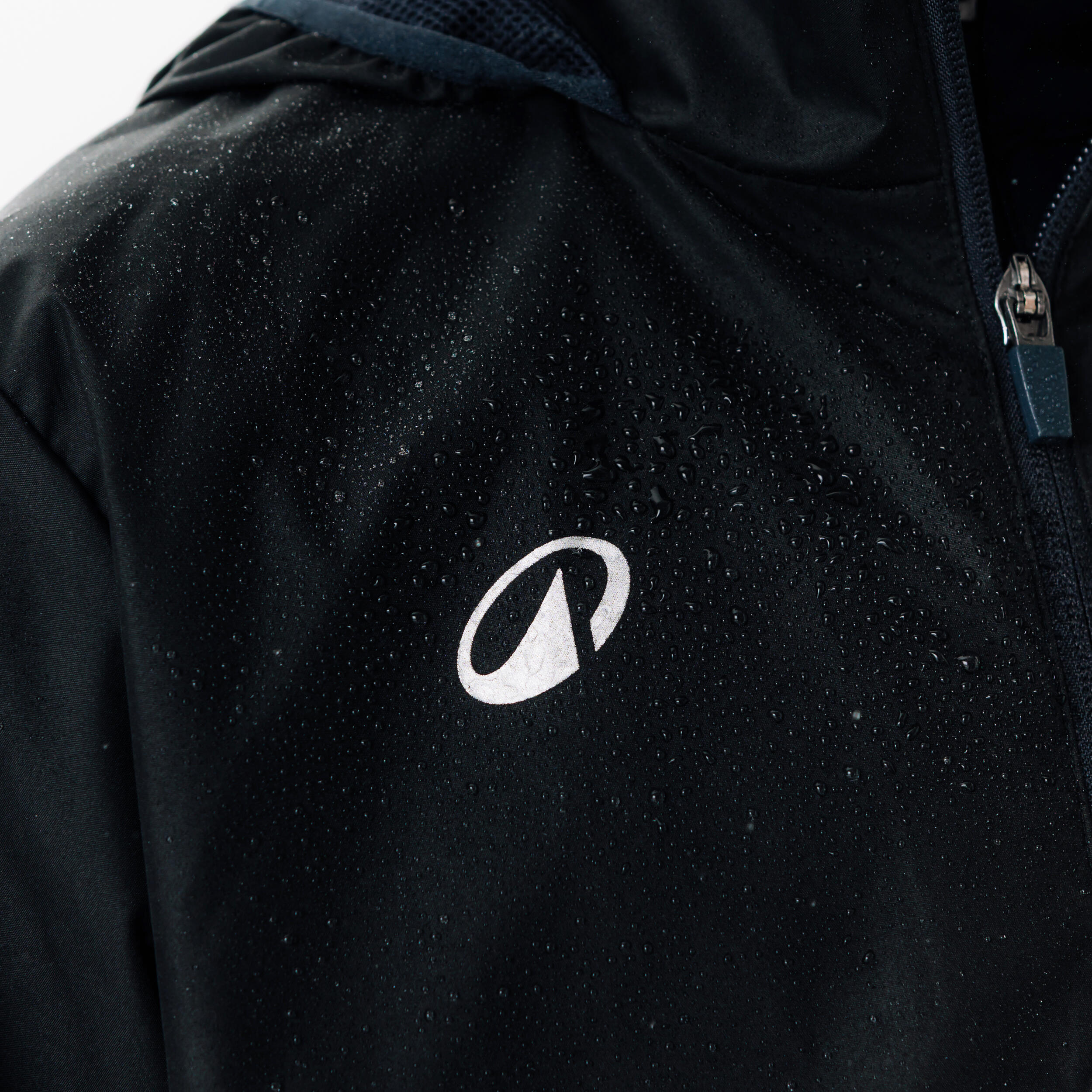 Rainproof Football Jacket Viralto Club - Black - Decathlon