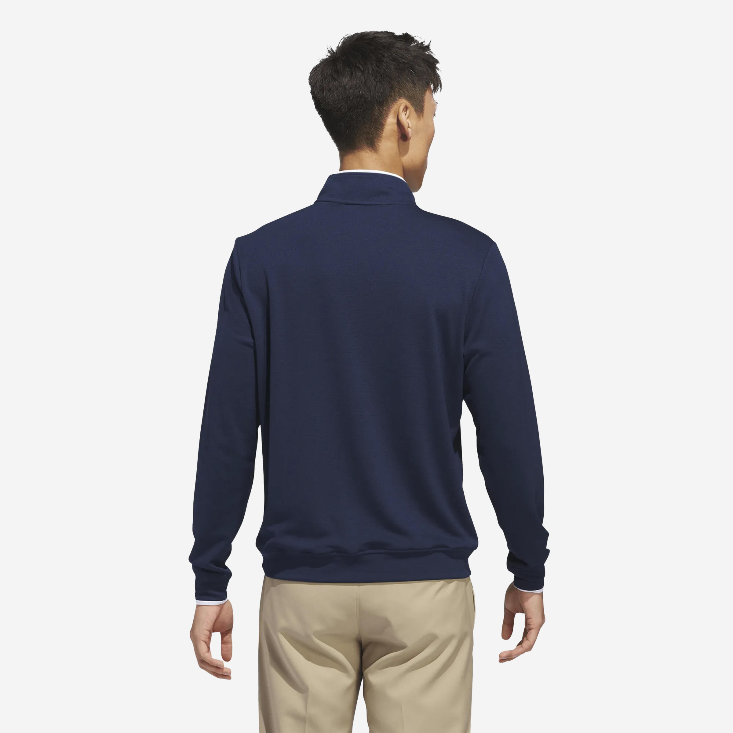 ADIDAS Conavy ľahká golfová bunda na krátky zips tmavomodrá - Decathlon