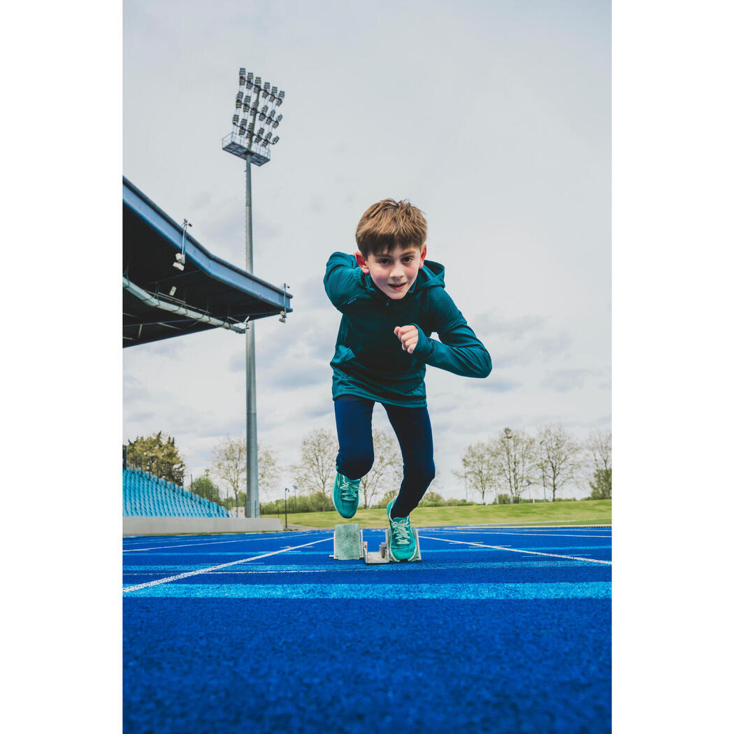 KIPRUN WARM+ 900 BLEU CANARD KIPRUN Children's long-sleeved warm ...