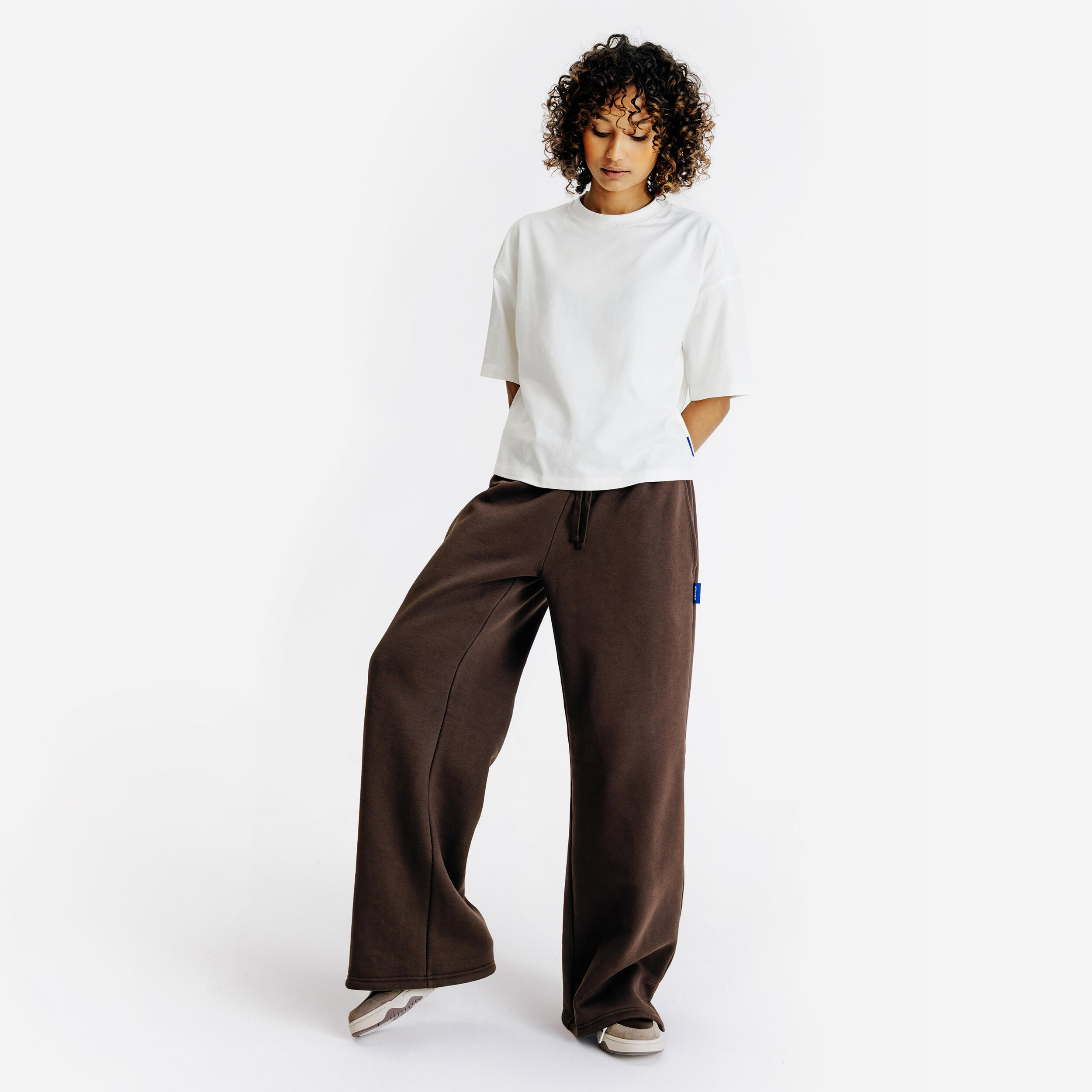 Sieviešu džoginga bikses “Elementals”, brūnas - Decathlon