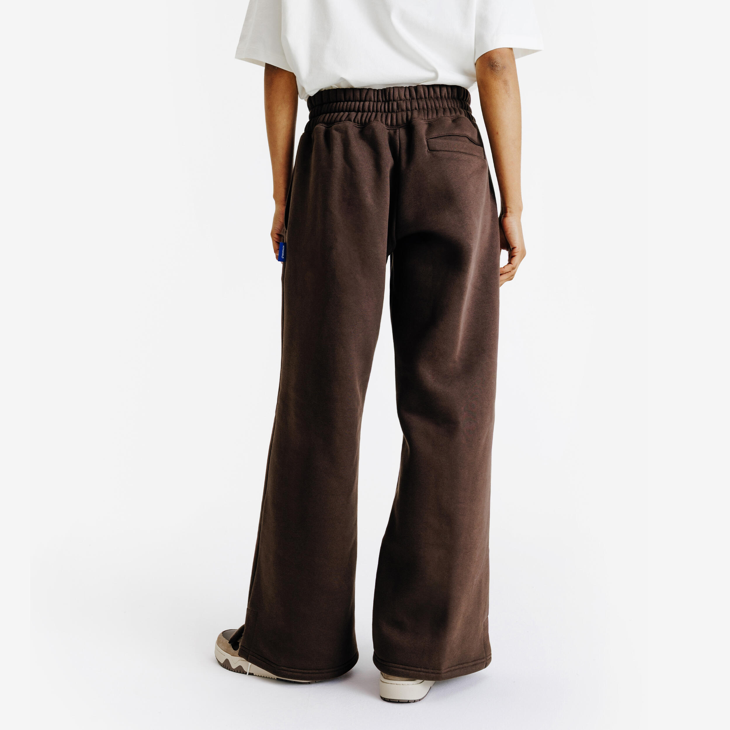 Women's Straight-Leg Jogging Bottoms Elementals Brown - Decathlon