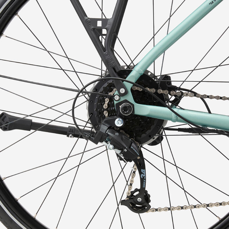 E-Bike City Trekking 28 Zoll LD500E LF Damen grün | ELOPS | Decathlon.ch