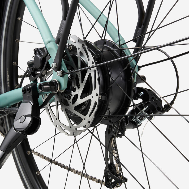 E-Bike City Trekking 28 Zoll LD500E LF Damen grün | ELOPS | Decathlon.ch