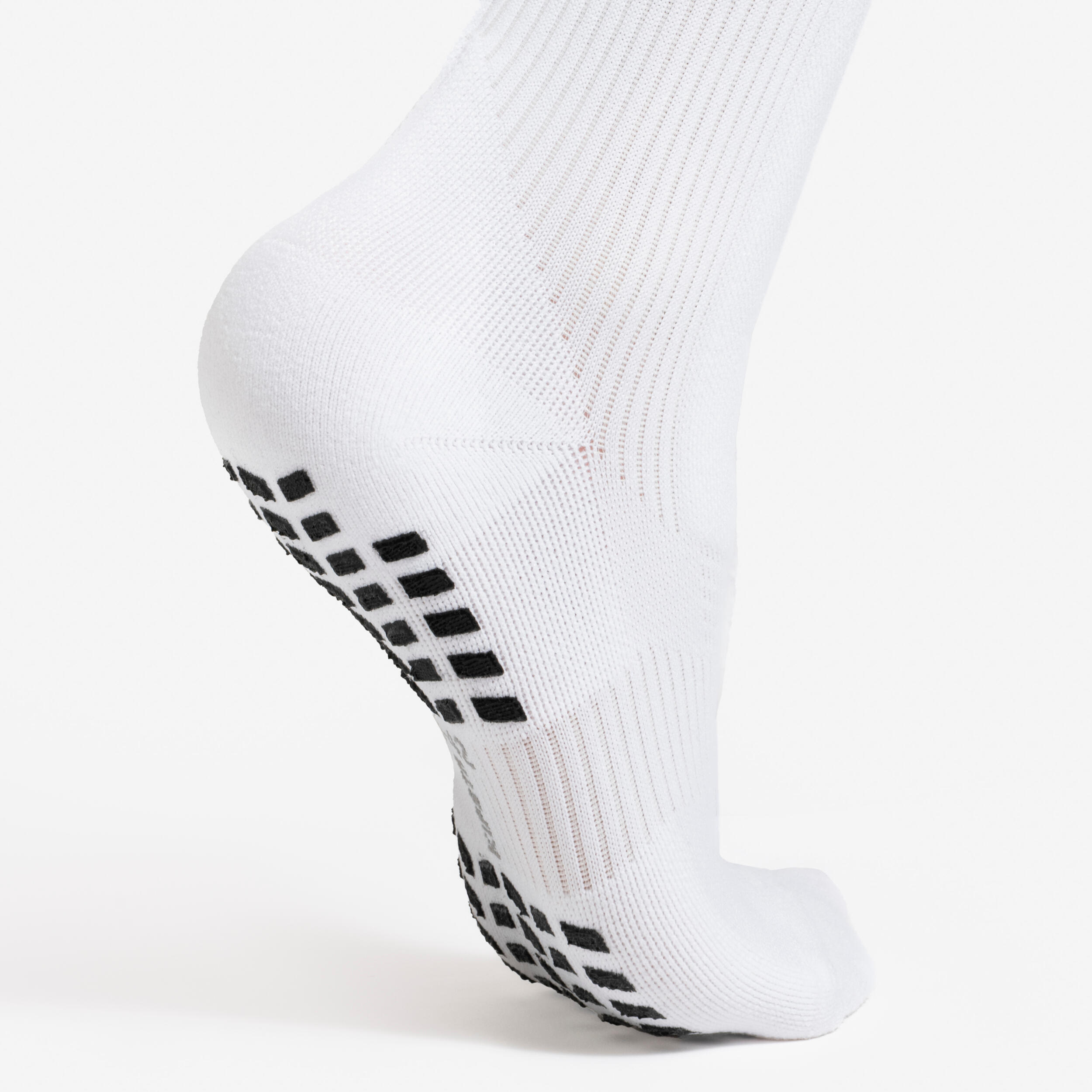 Adult High and Grippy Football Socks Viralto II - White - Decathlon