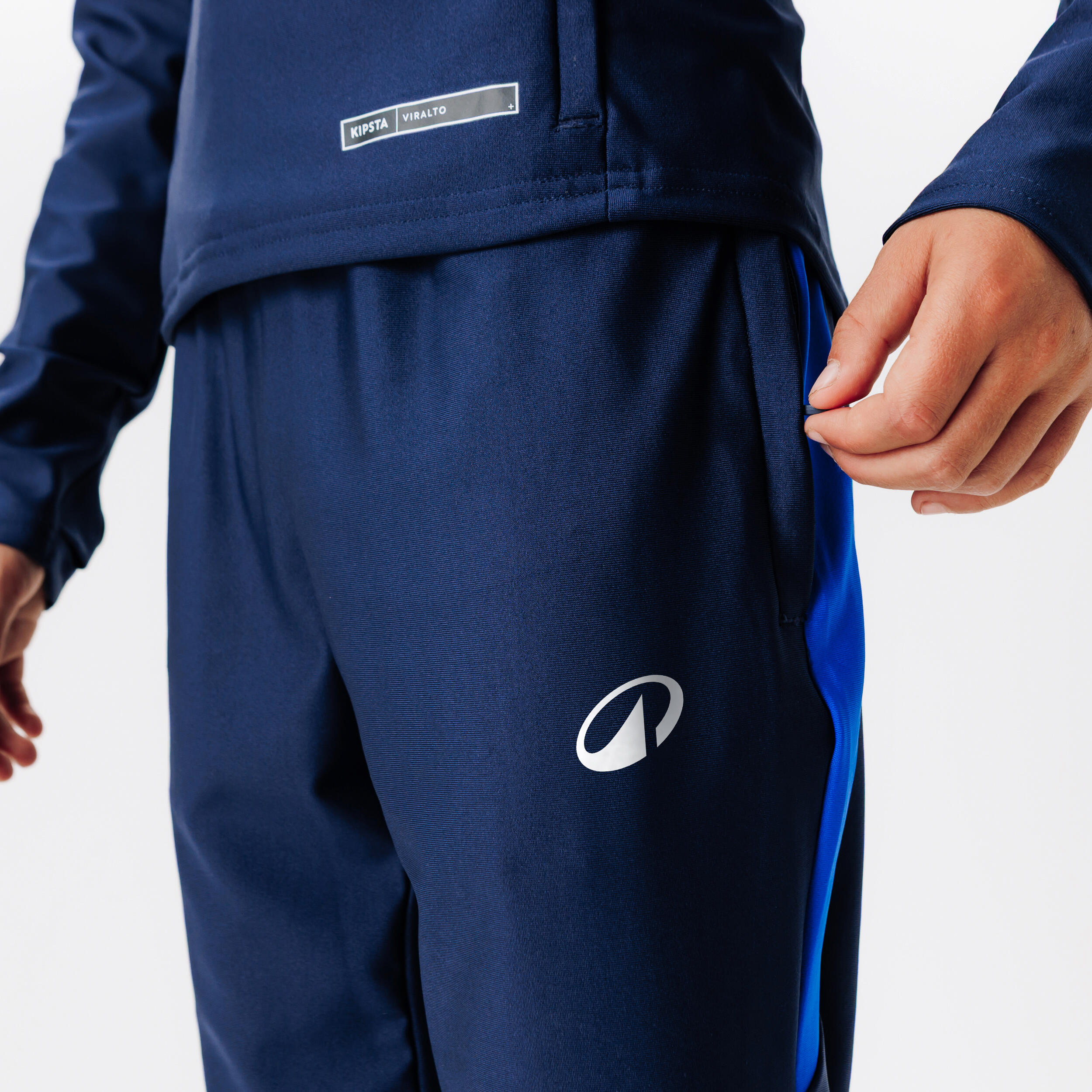 Kids' Football Tracksuit Bottoms - Navy/Blue KIPSTA | Decathlon
