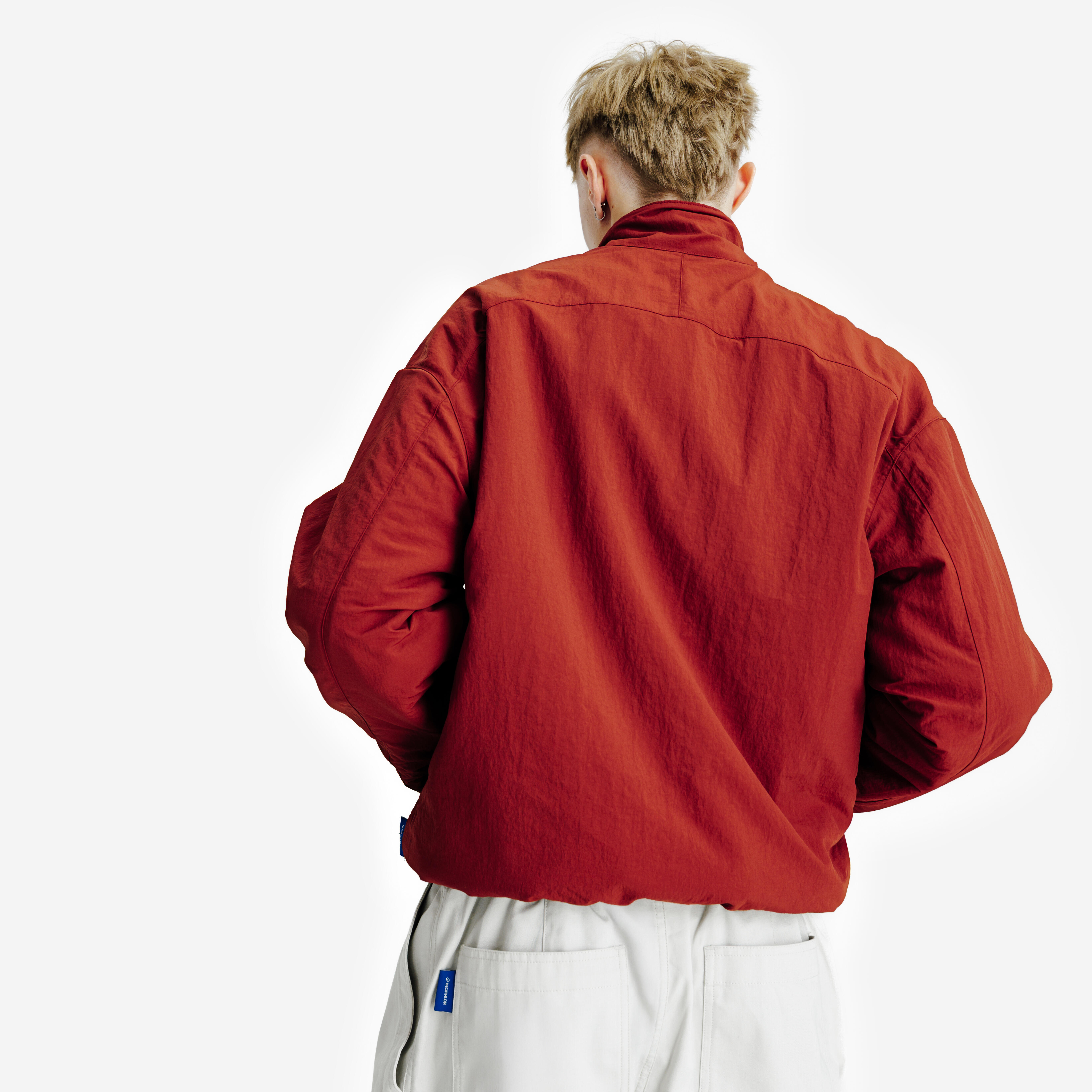 Fleecejacke Herren wendbar - Lifetech orange - Decathlon