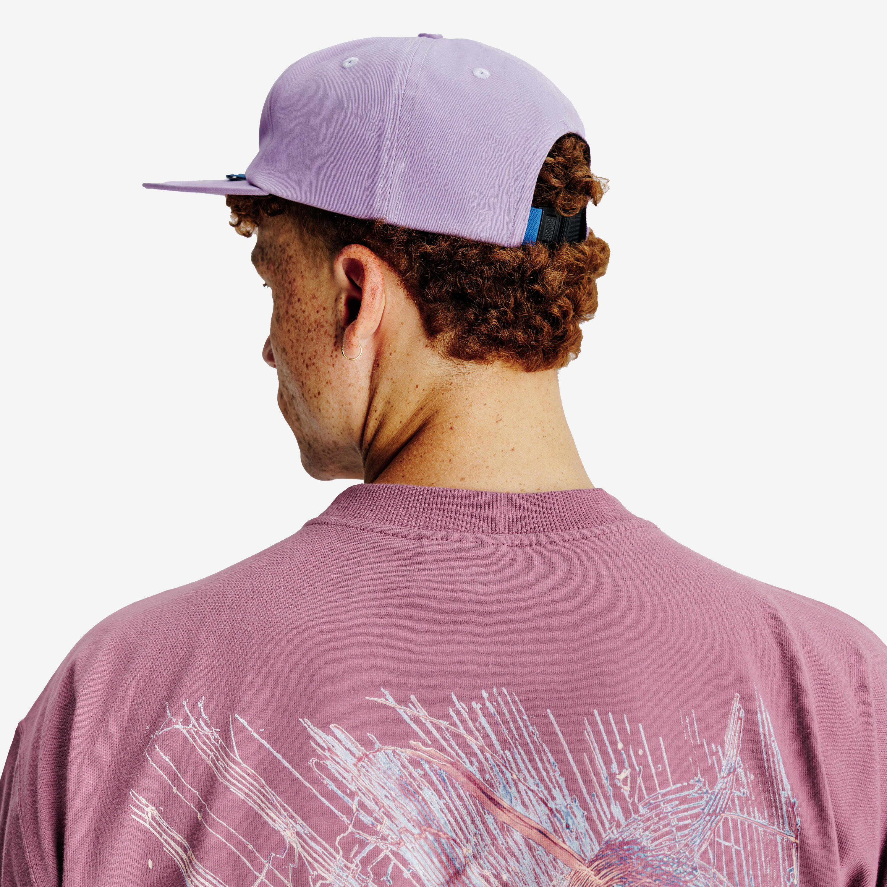 6 panel cap with flat visor, purple DECATHLON | Decathlon