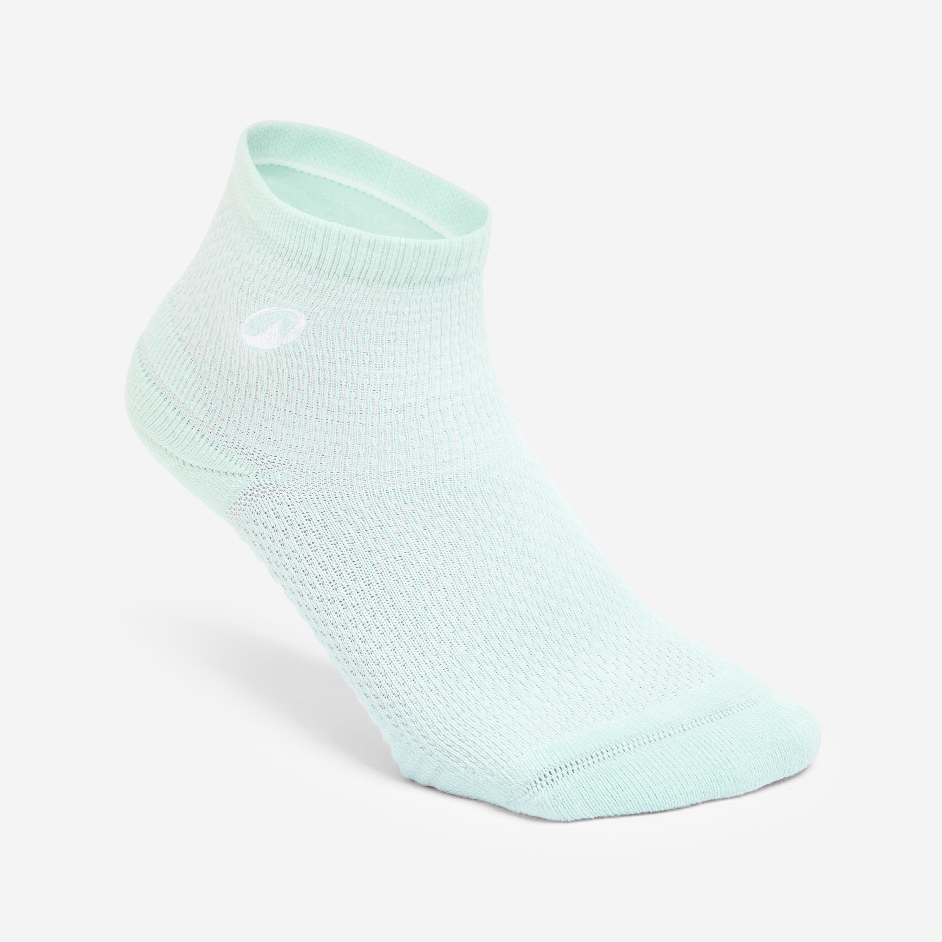 Ankle socks, green, white and purple, pack of 3 - Decathlon